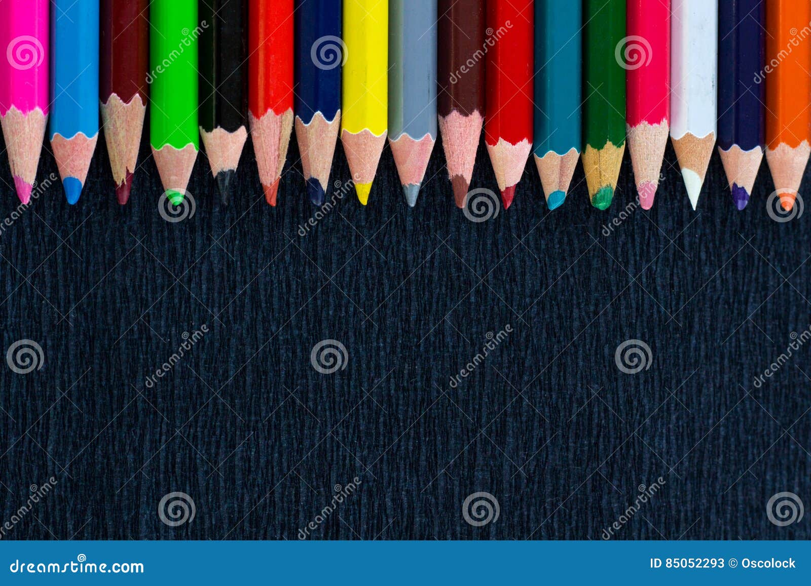 Black Background for Presentation with Colourful Upper Border of Stock ...