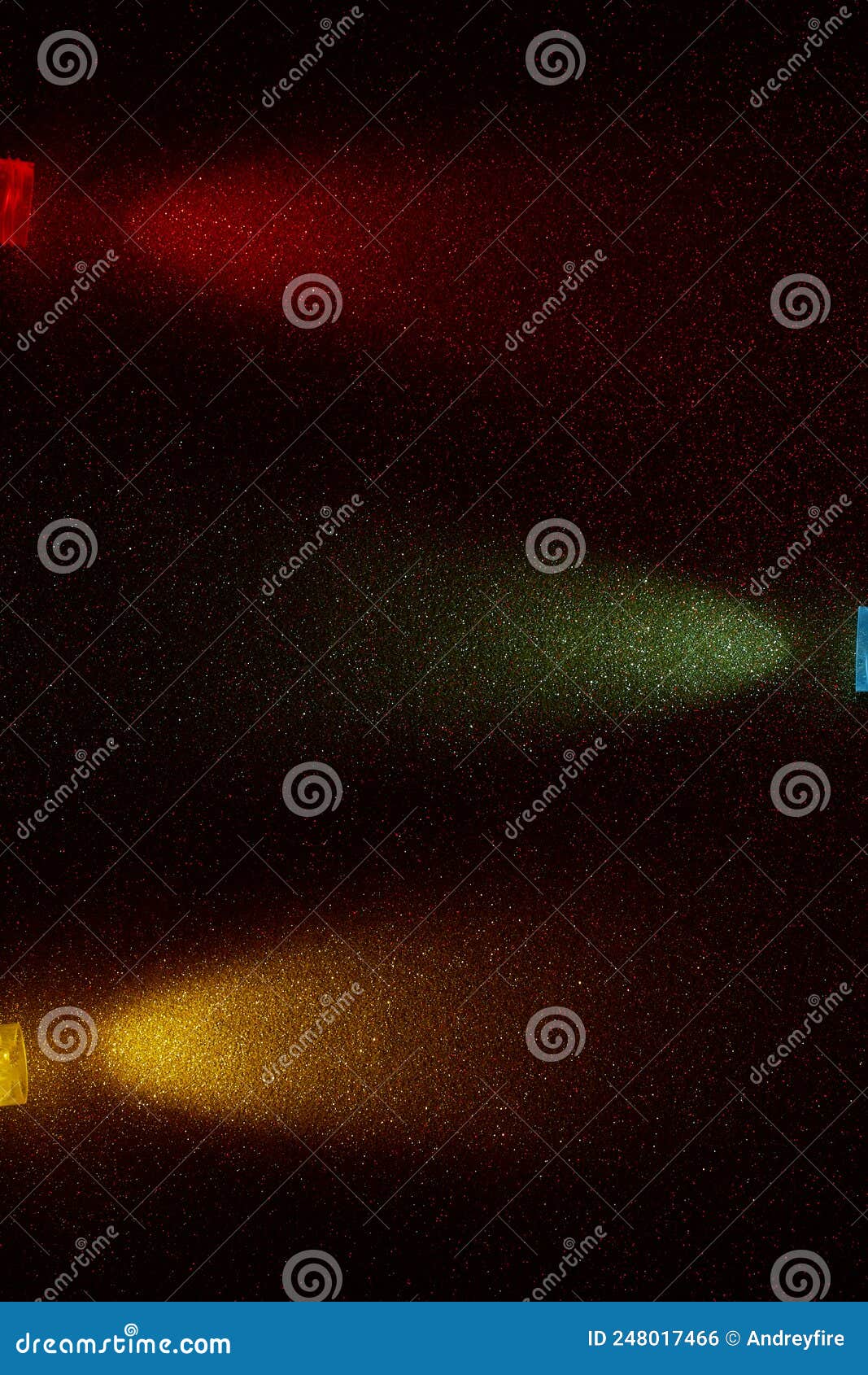 On a Black Background in Red Grain Parallel Rays of Red Green and ...