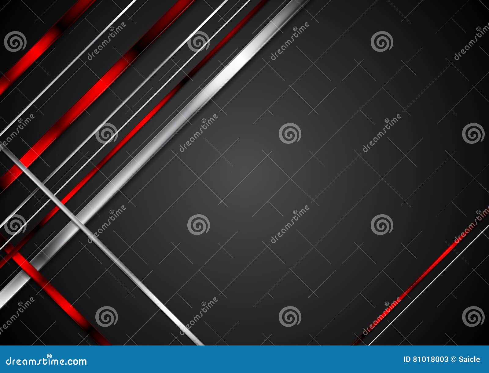 Black Background with Red and Metallic Stripes Stock Vector ...