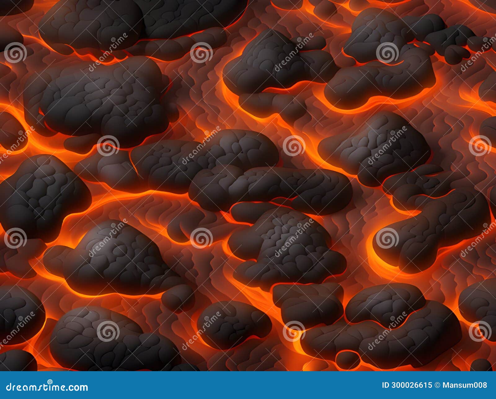 Black Background with Red and Yellow Flames Lava Stock Illustration ...
