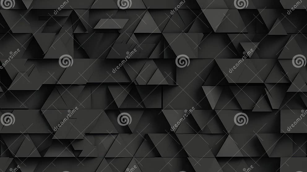 A Black Background with a Repeating Pattern of Triangles with Varying ...