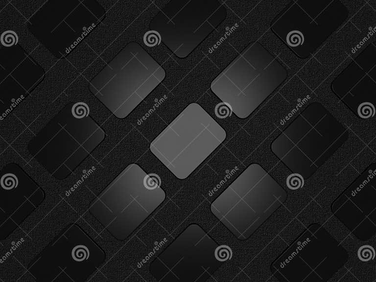 Black Background with Rounded Rectangles, Textured Layer, Abstract ...