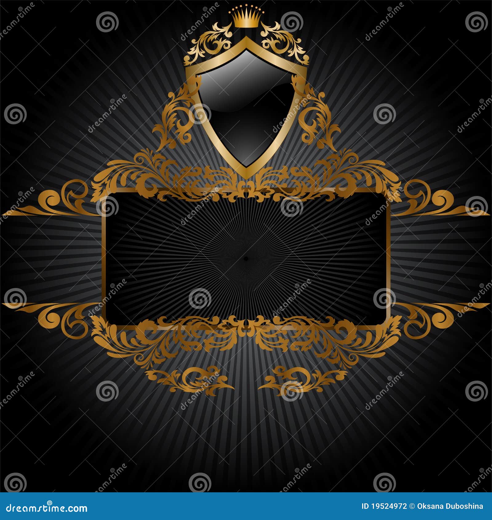 Black Background with Royal Symbols Stock Vector - Illustration of ...