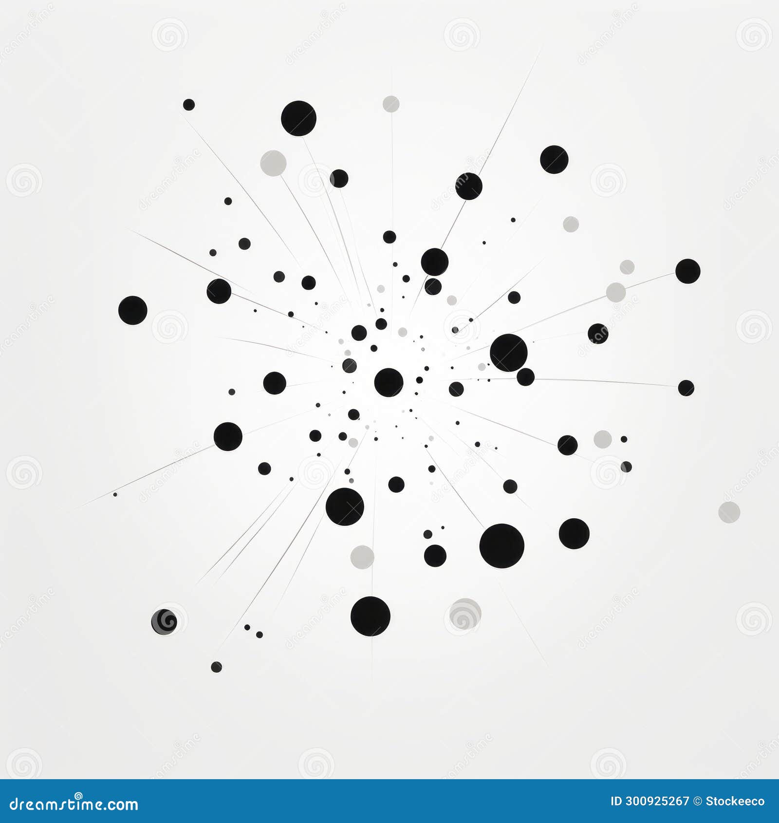 Abstract Data Visualization: Circles in Radiant Clusters on White ...