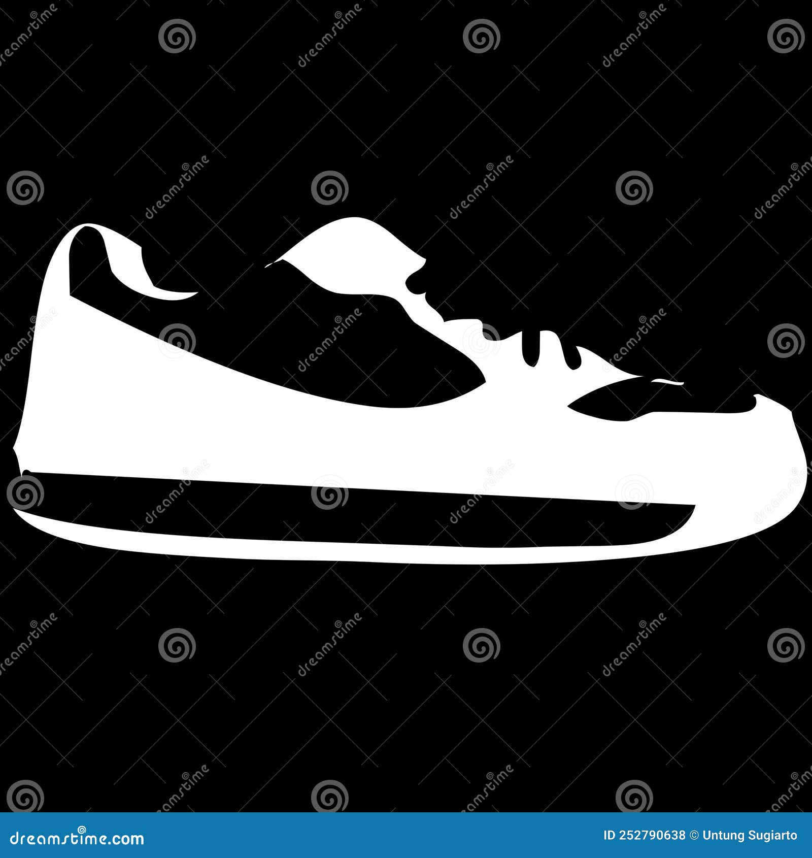 Black Background Shoe 2D Illustration Stock Illustration - Illustration ...