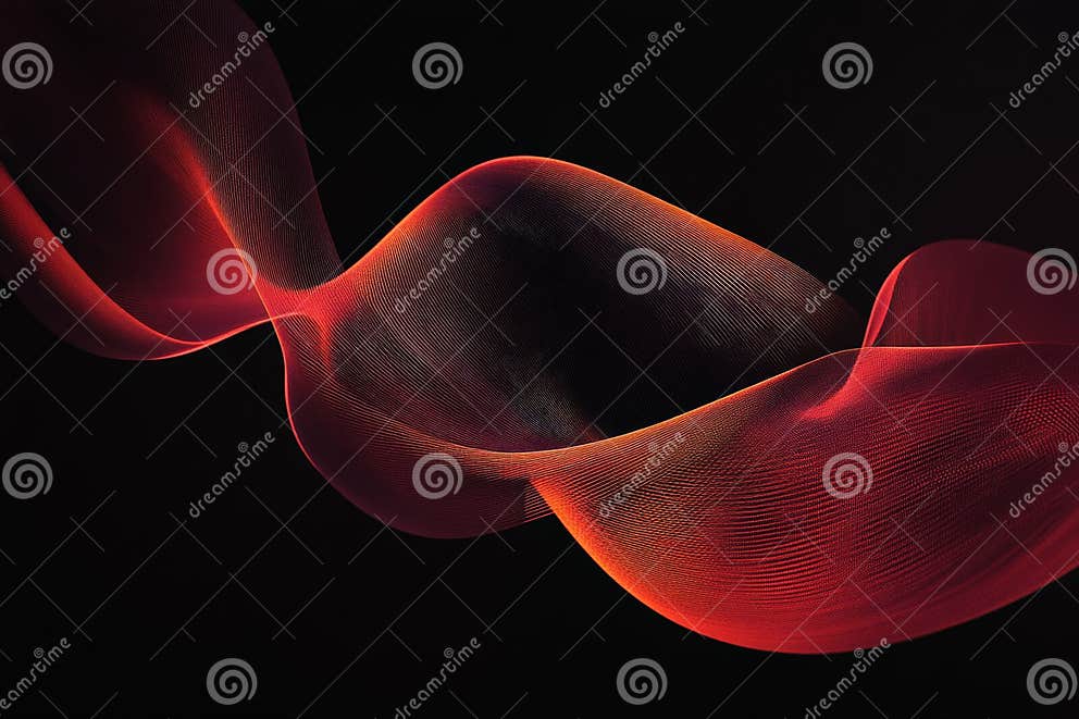 A Black Background with Soft, Curving Lines that Cast Delicate Shadows ...