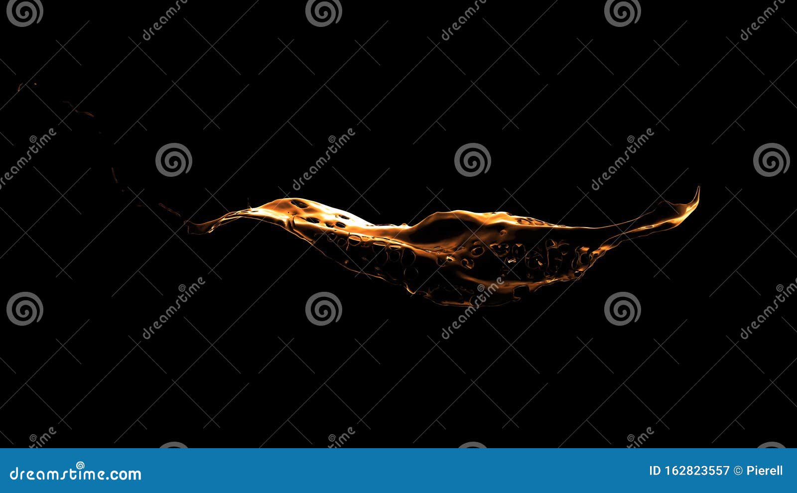 Black Background with Splash of Liquid. 3d Illustration, 3d Rendering ...