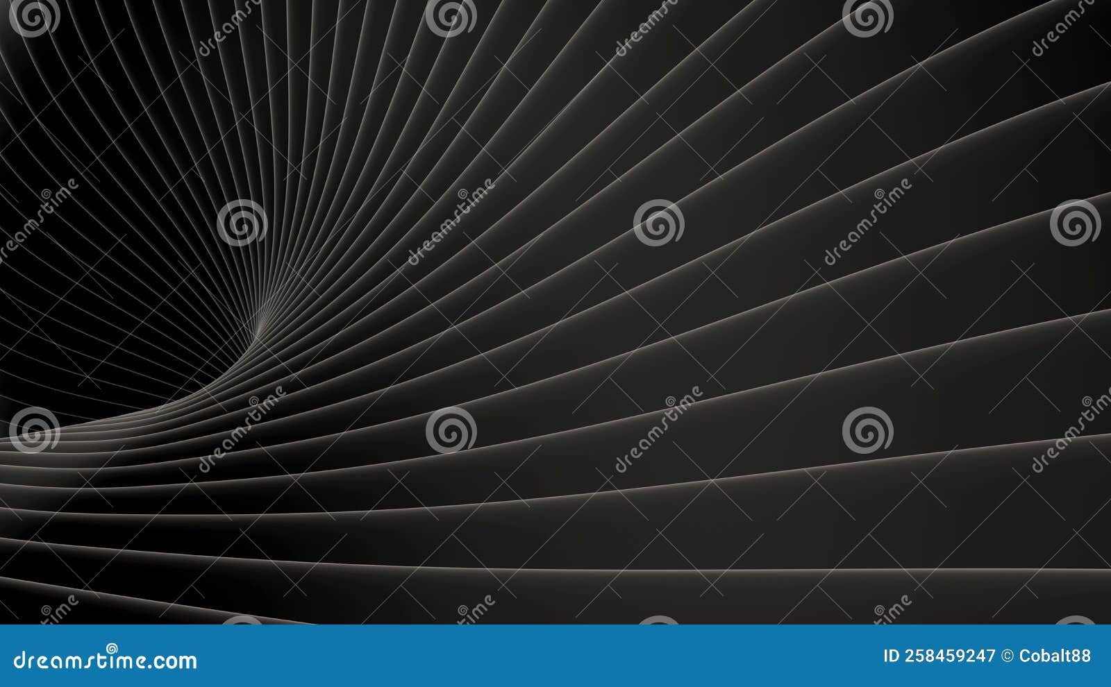 Black Background Stripes 3D Wavy Pattern, Elegant Abstract Striped ...