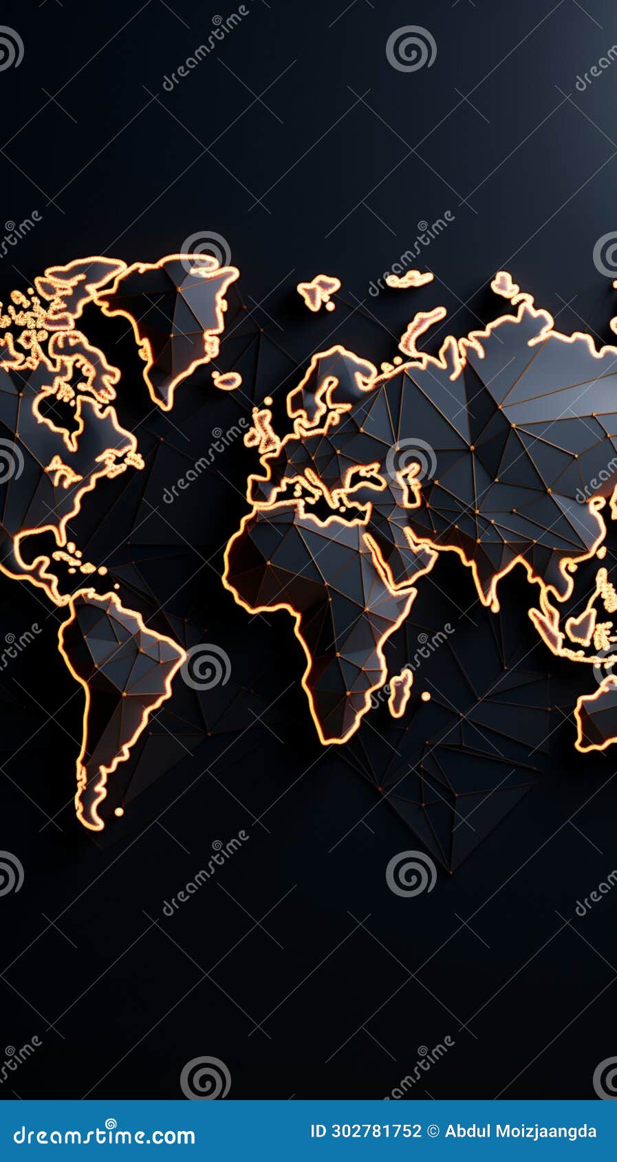 Black Background with a Stylized World Map Using Abstract Scales Stock ...
