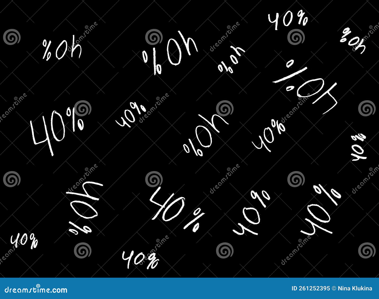 On a Black Background There is a White Inscription `40 ` Stock ...