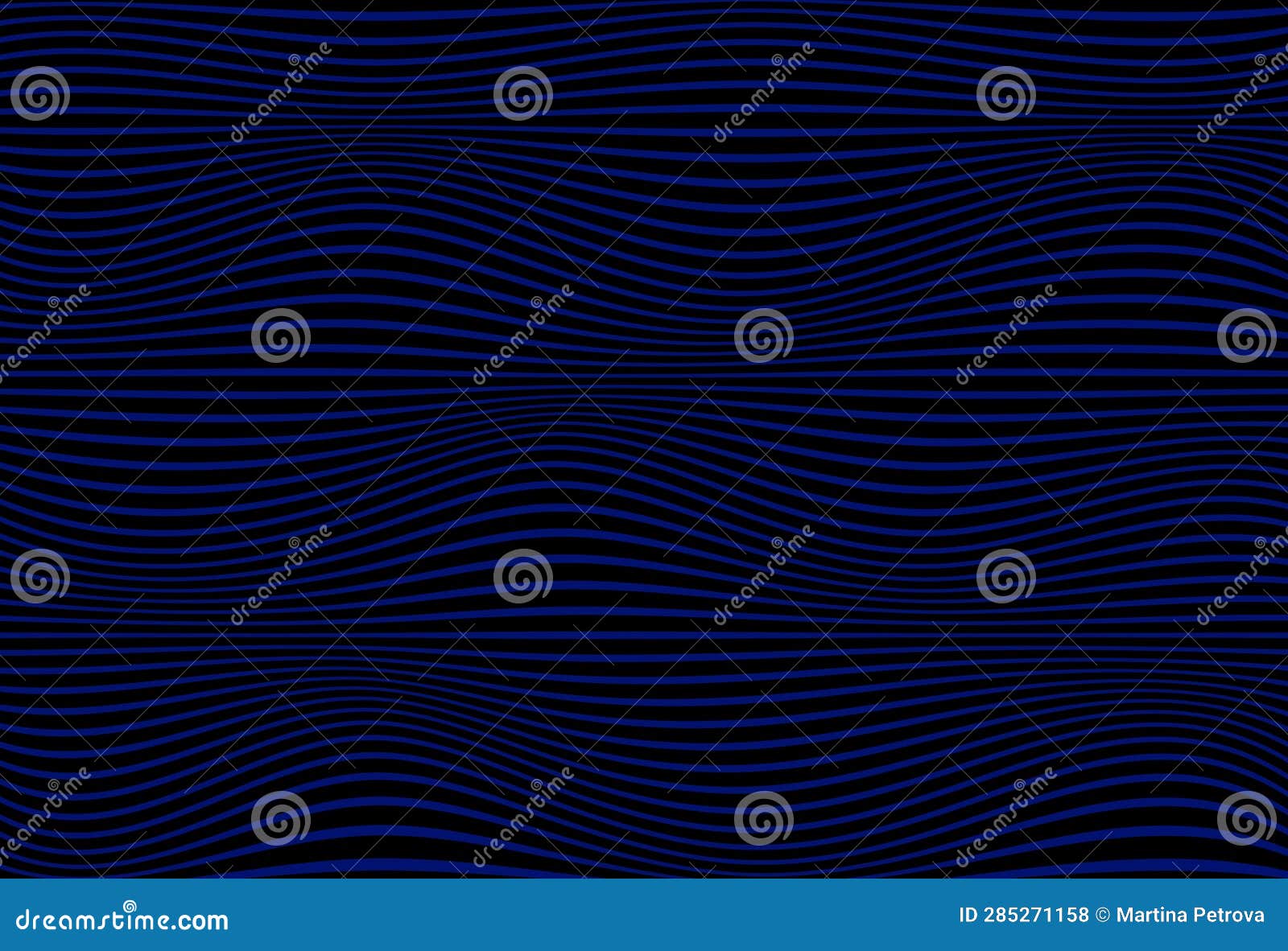 Black Background with Thin Blue Wavy Lines, Modern Stylish Wallpaper ...