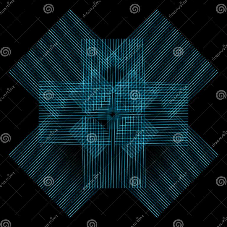 Black Background with Tosca Line Effect Stock Vector - Illustration of ...