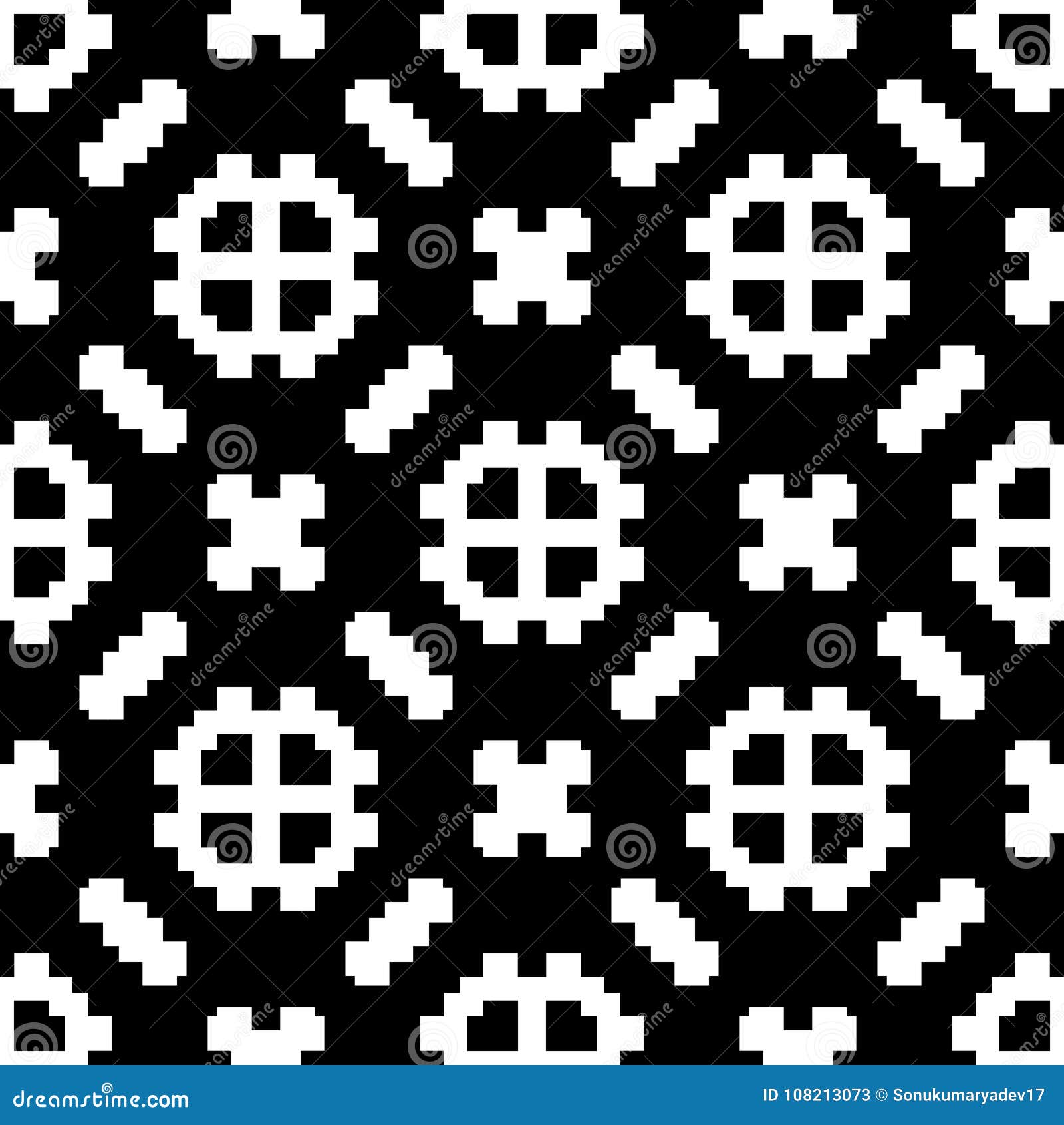 Black Background Vector Seamless Repeted Pattern Design Stock Vector ...