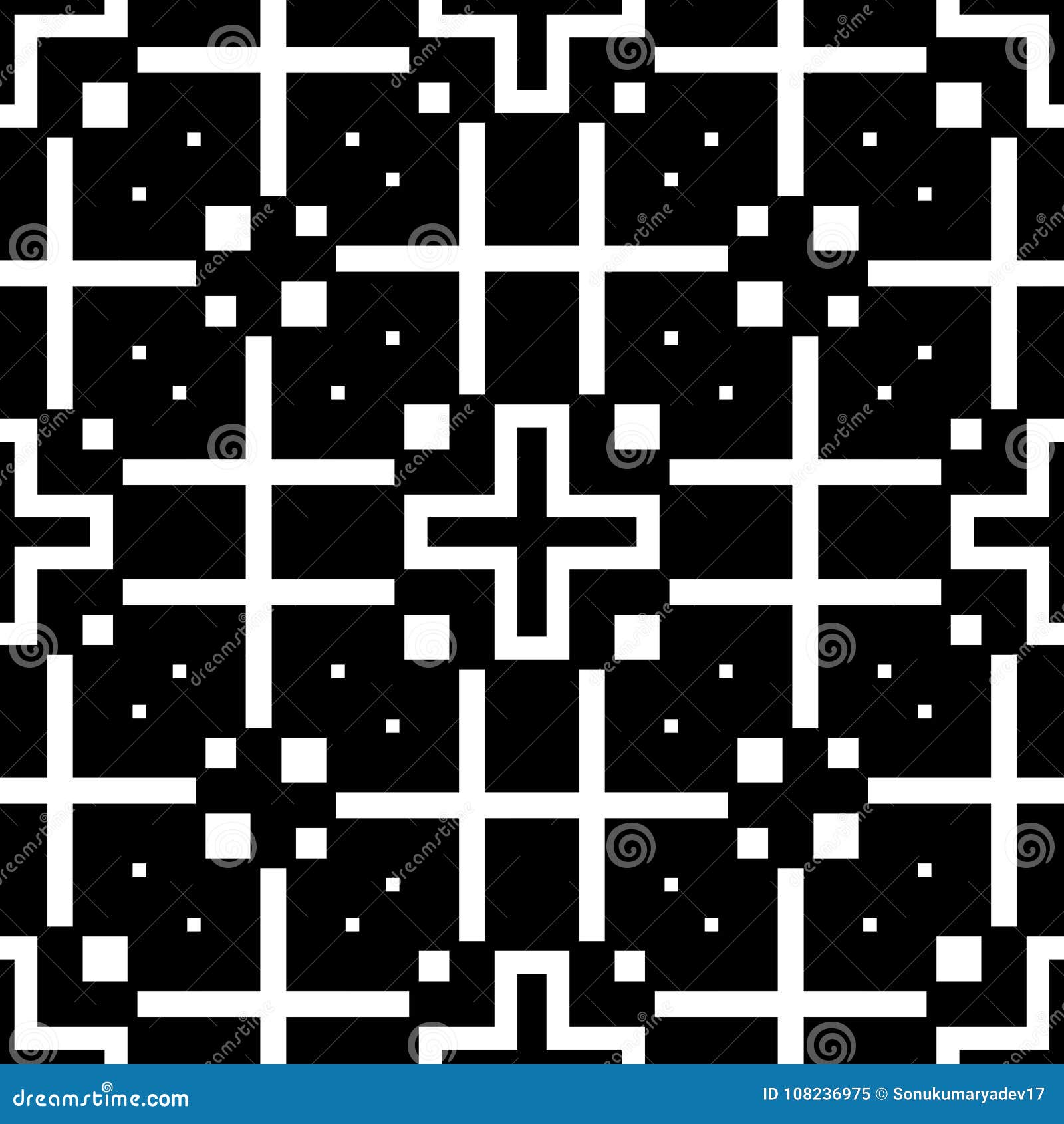 Black Background Vector Seamless Repeted Pattern Design Stock Vector ...