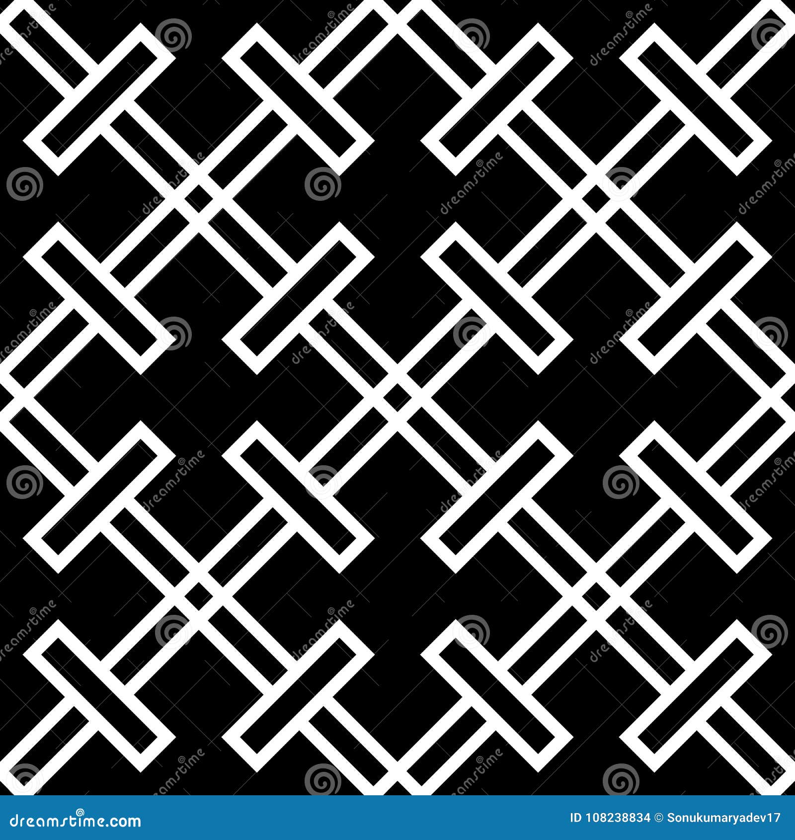 Black Background Vector Seamless Repeted Pattern Design Stock Vector ...