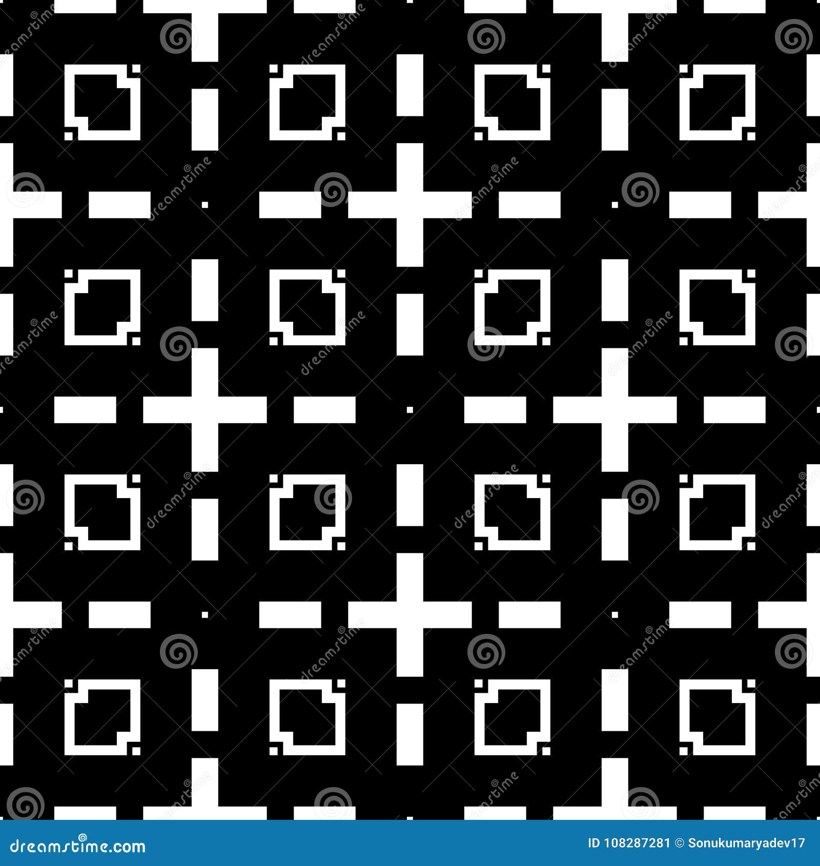 Black Background Vector Seamless Repeted Pattern Design Stock Vector ...