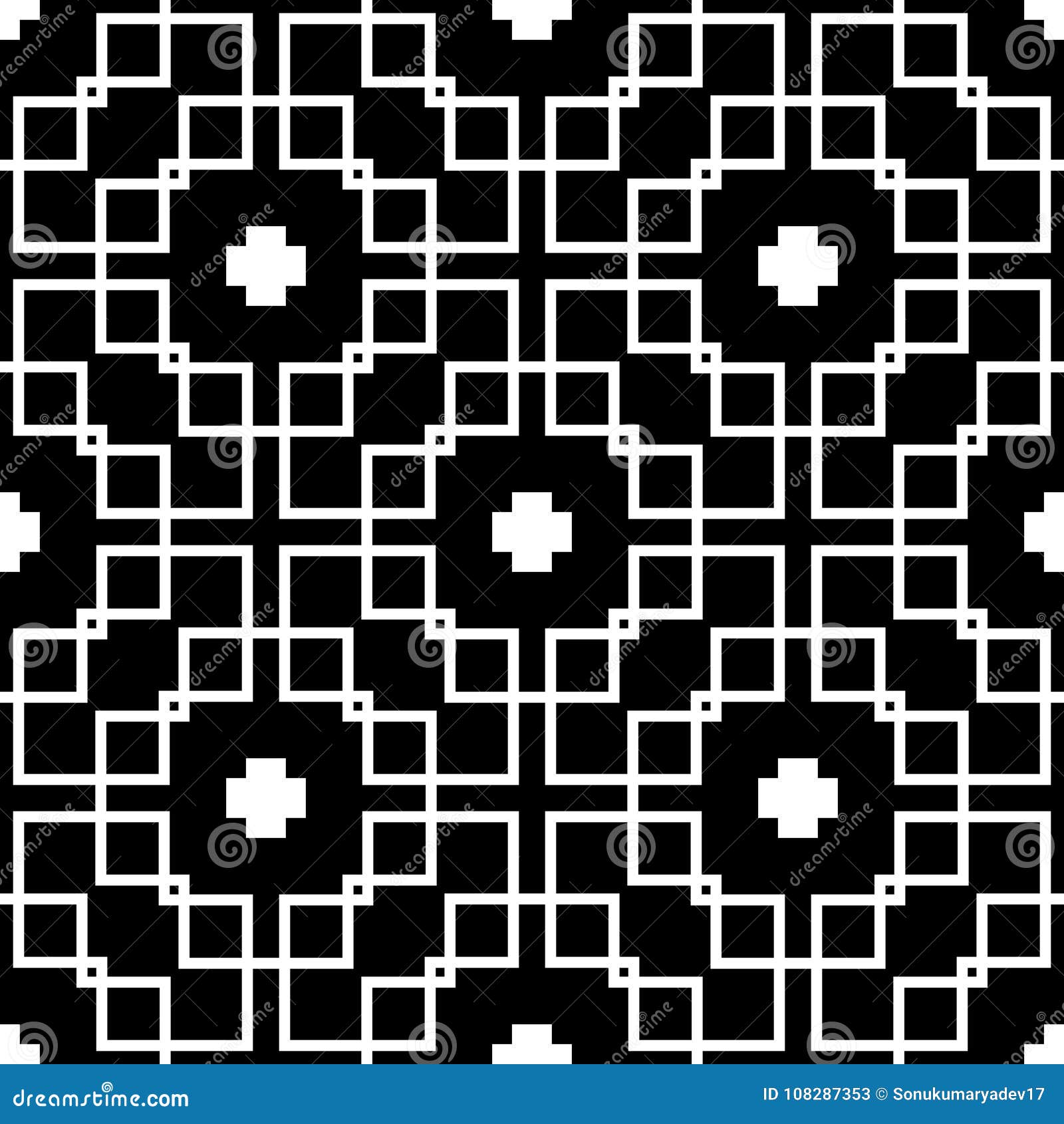 Black Background Vector Seamless Repeted Pattern Design Stock Vector ...