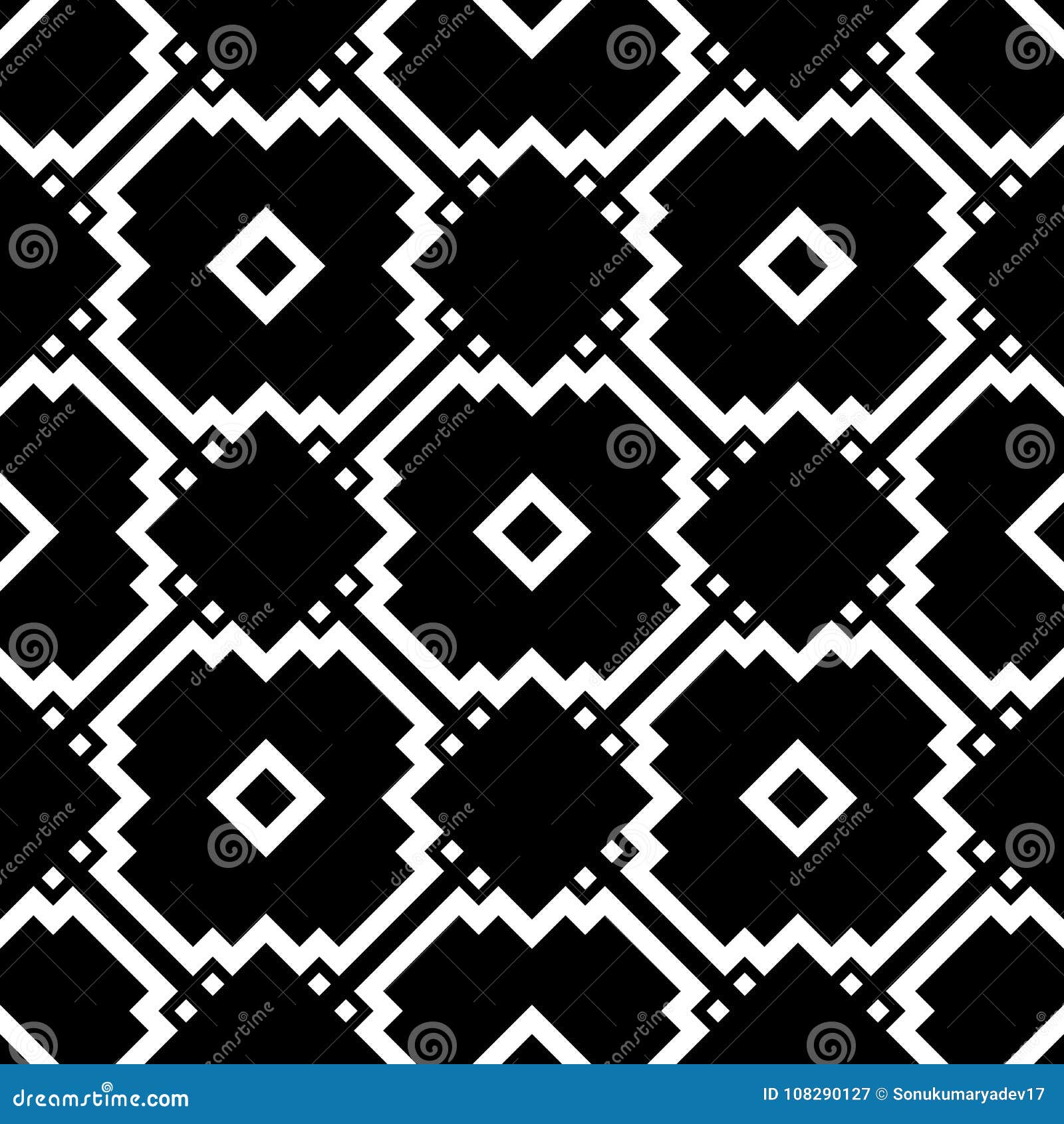 Black Background Vector Seamless Repeted Pattern Design Stock Vector ...