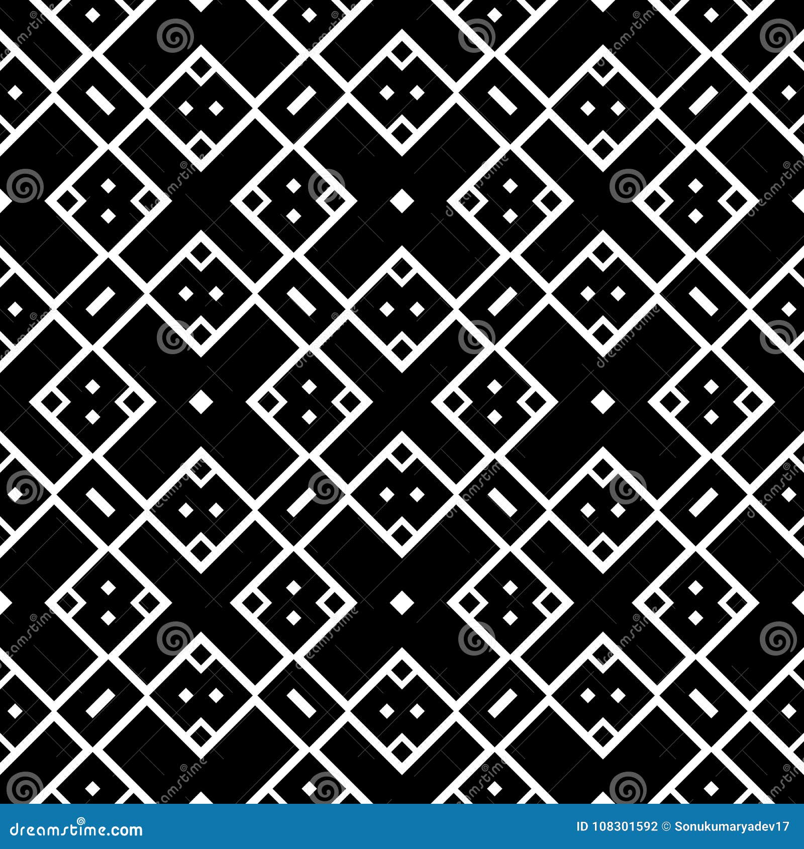 Black Background Vector Seamless Repeted Pattern Design Stock Vector ...