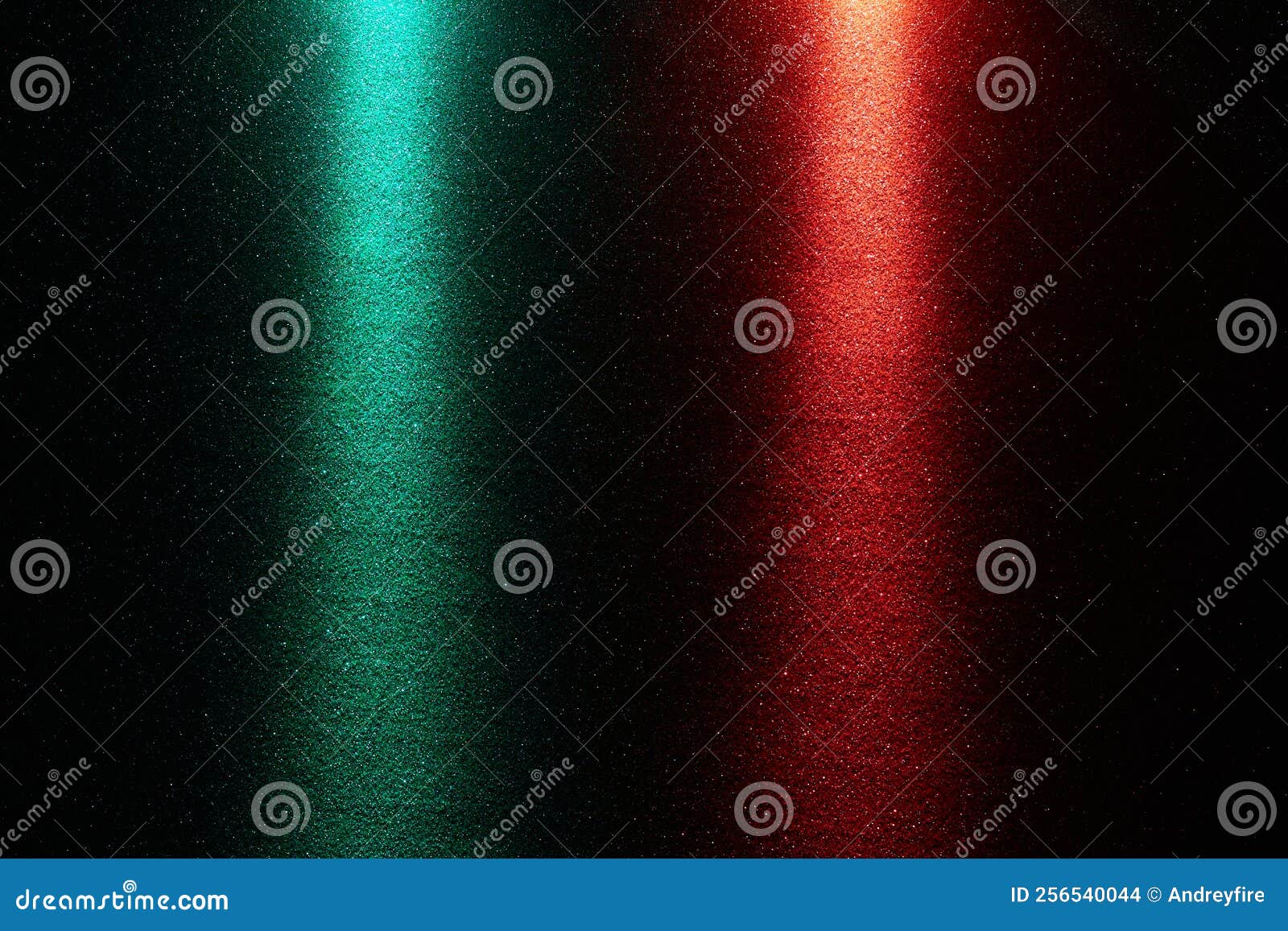 On a Black Background, Vertical Rays of Red and Turquoise Light Stock ...