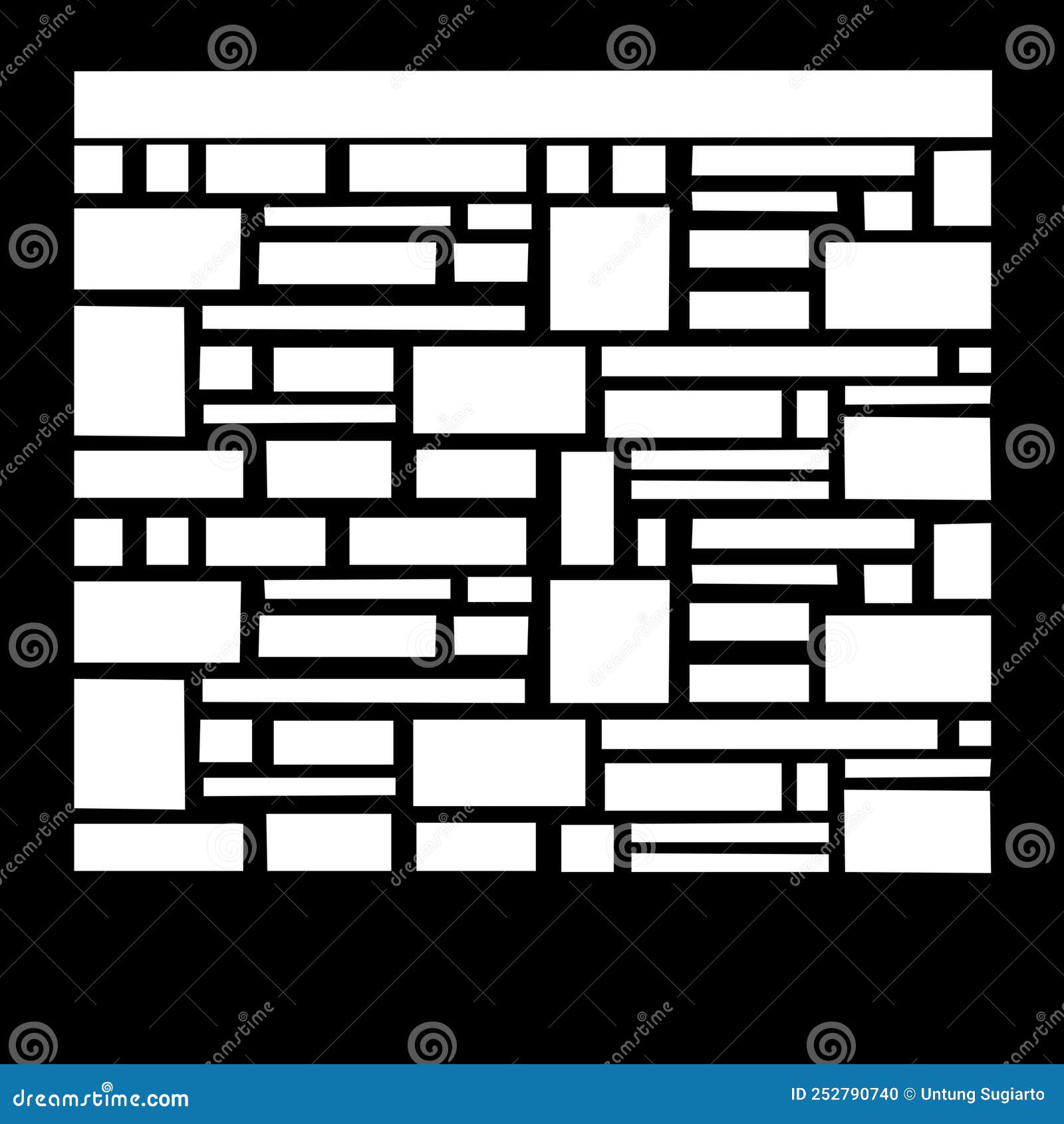 Black Background Wall 2D Illustration Stock Illustration - Illustration ...