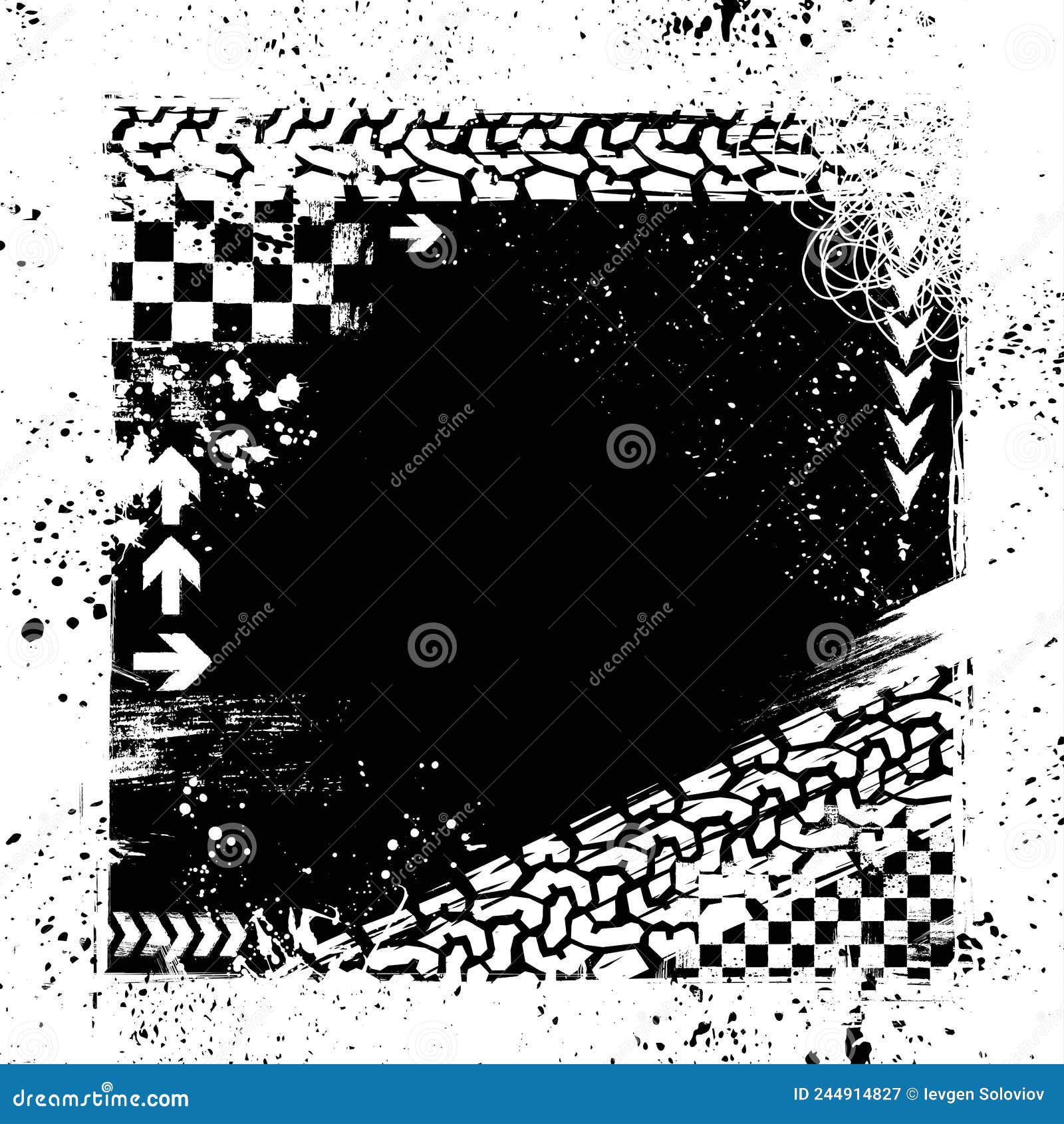 Race Car Frame Template Vector Illustration | CartoonDealer.com #262582318