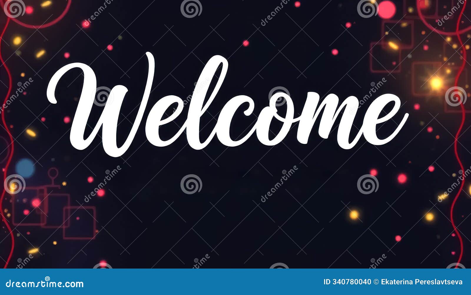 A Black Background with White Letters that Say Welcome Stock Photo ...