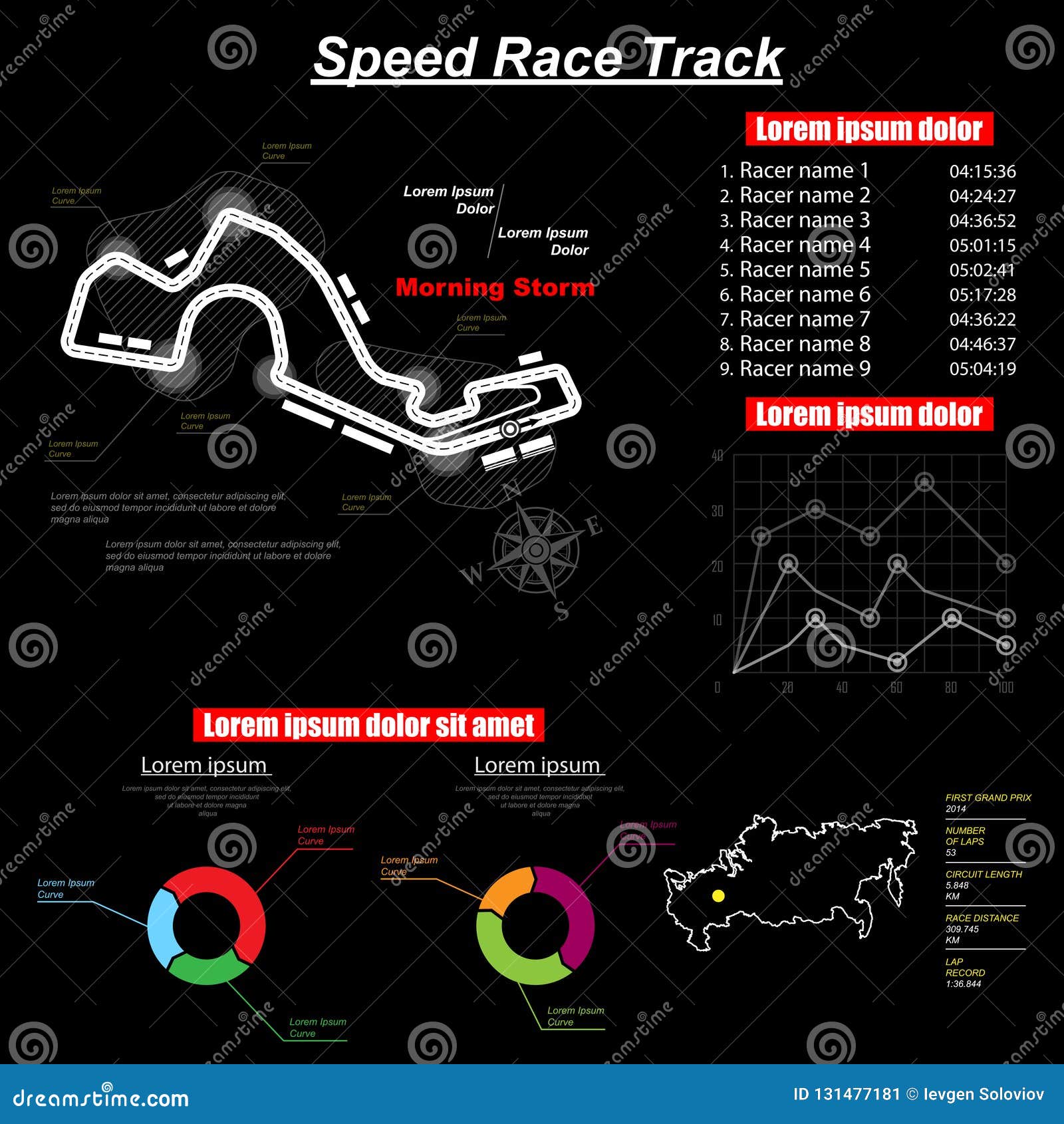 Pursuit circuit black stock vector. Illustration of infographic - 131477181