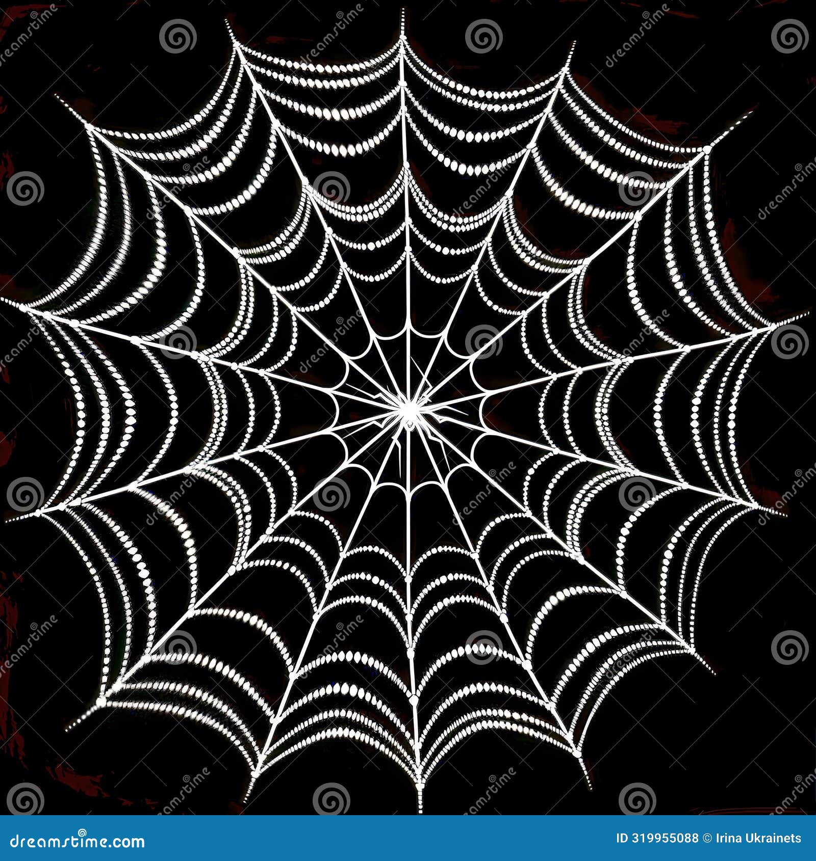 Black Background with a White Spider Web. a Simple Style. Perfect for ...