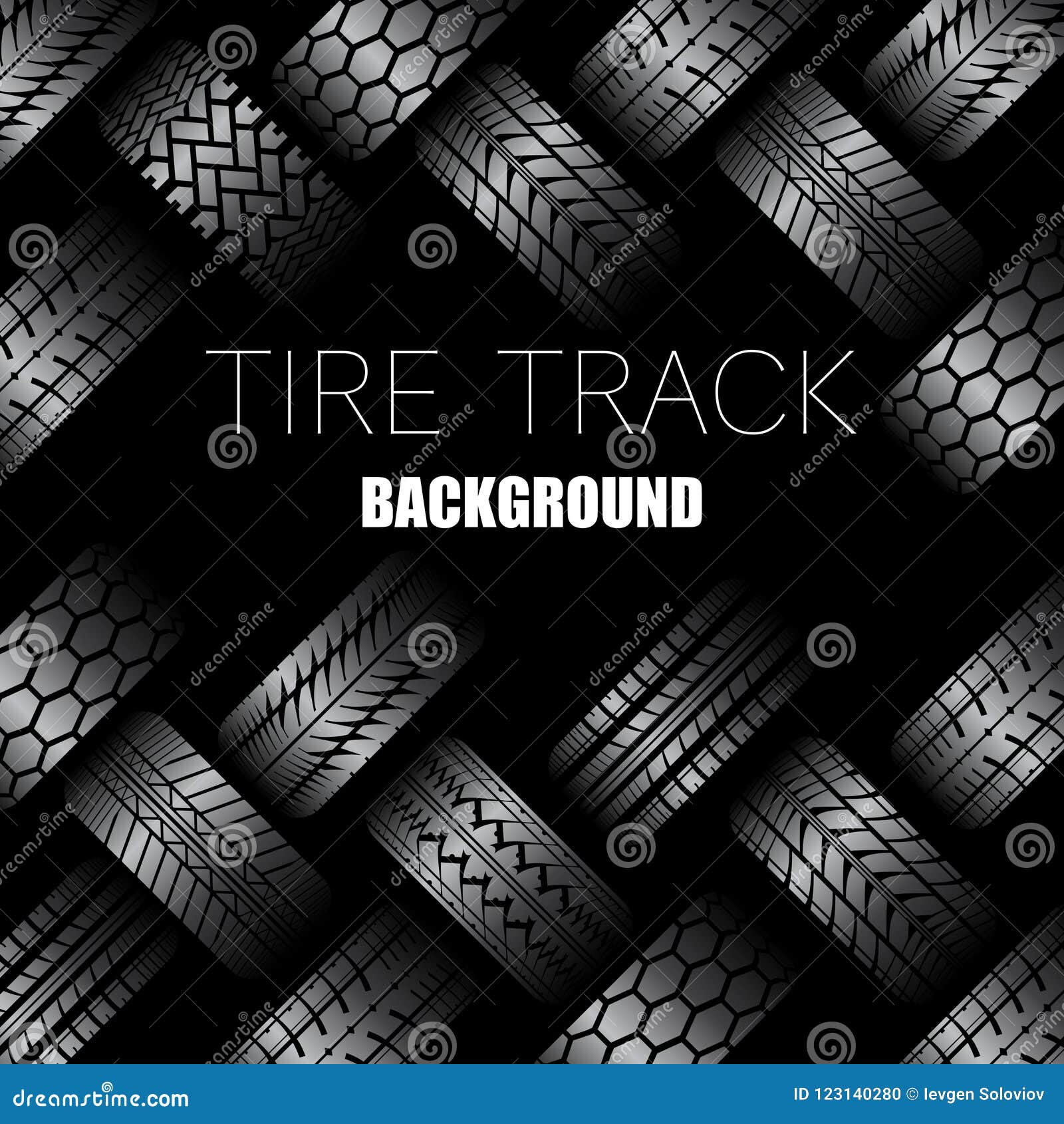 Cars tire tracks with text stock vector. Illustration of offroad ...