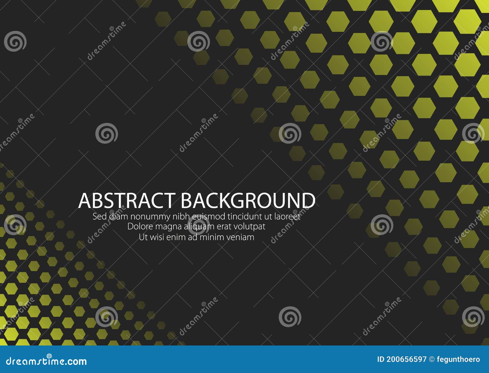 Black Background with Yellow Color Hexagonal Shape Side. Modern Design ...