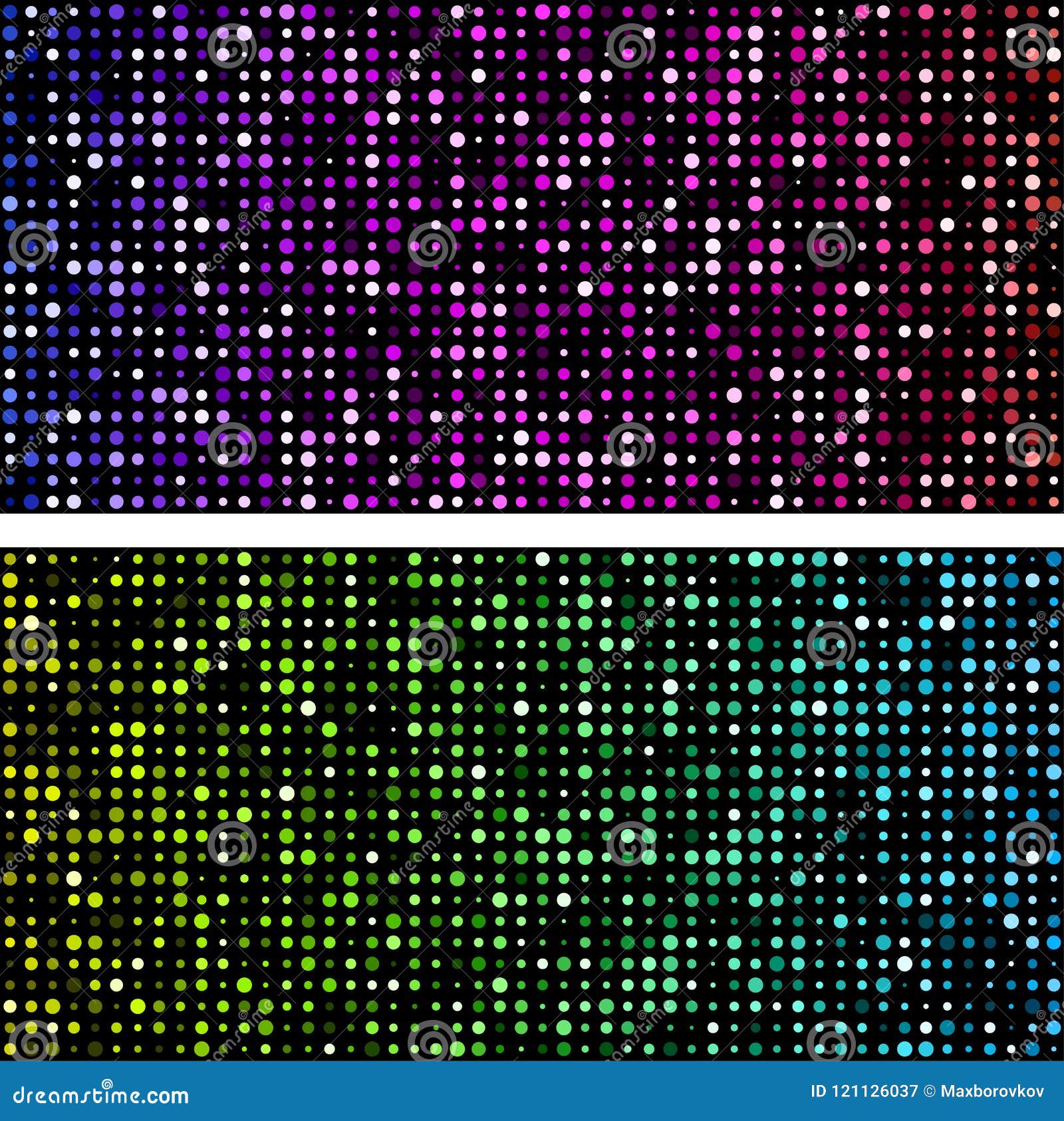 Black Backgrounds with Colorful Dotted Pattern. Stock Vector ...