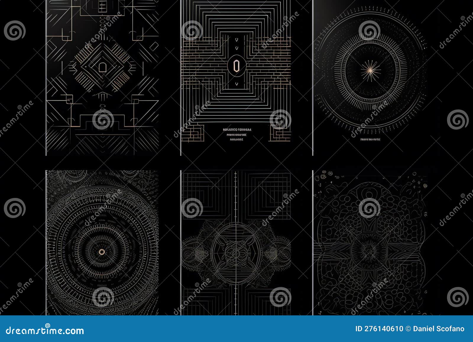 Black Backgrounds with Elements, Graphic Design. Generative AI Stock ...