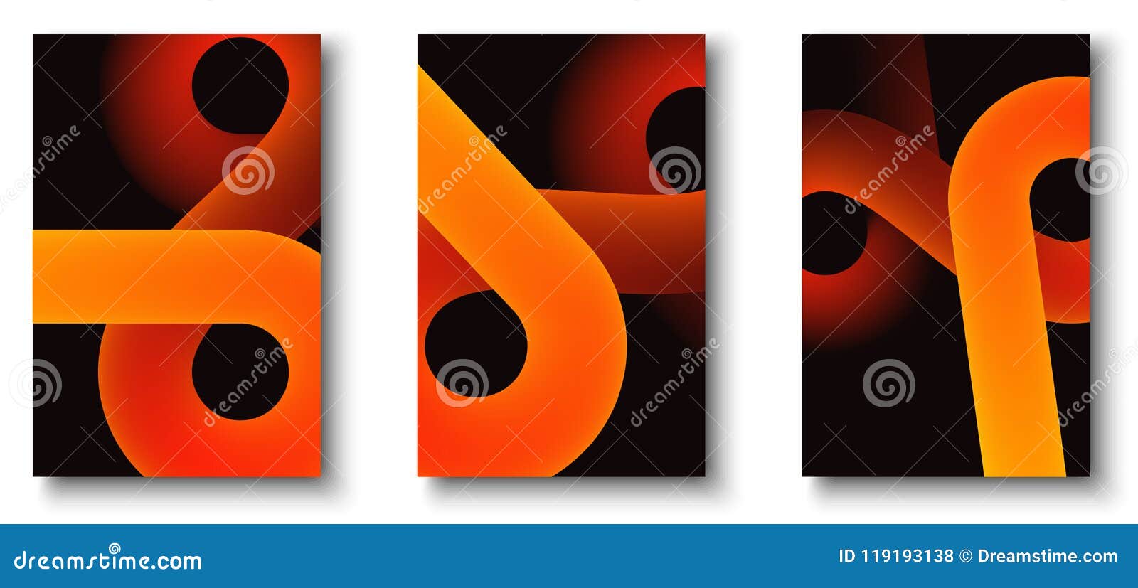 Black Backgrounds with Orange Abstract Loops Pattern. Stock Vector ...