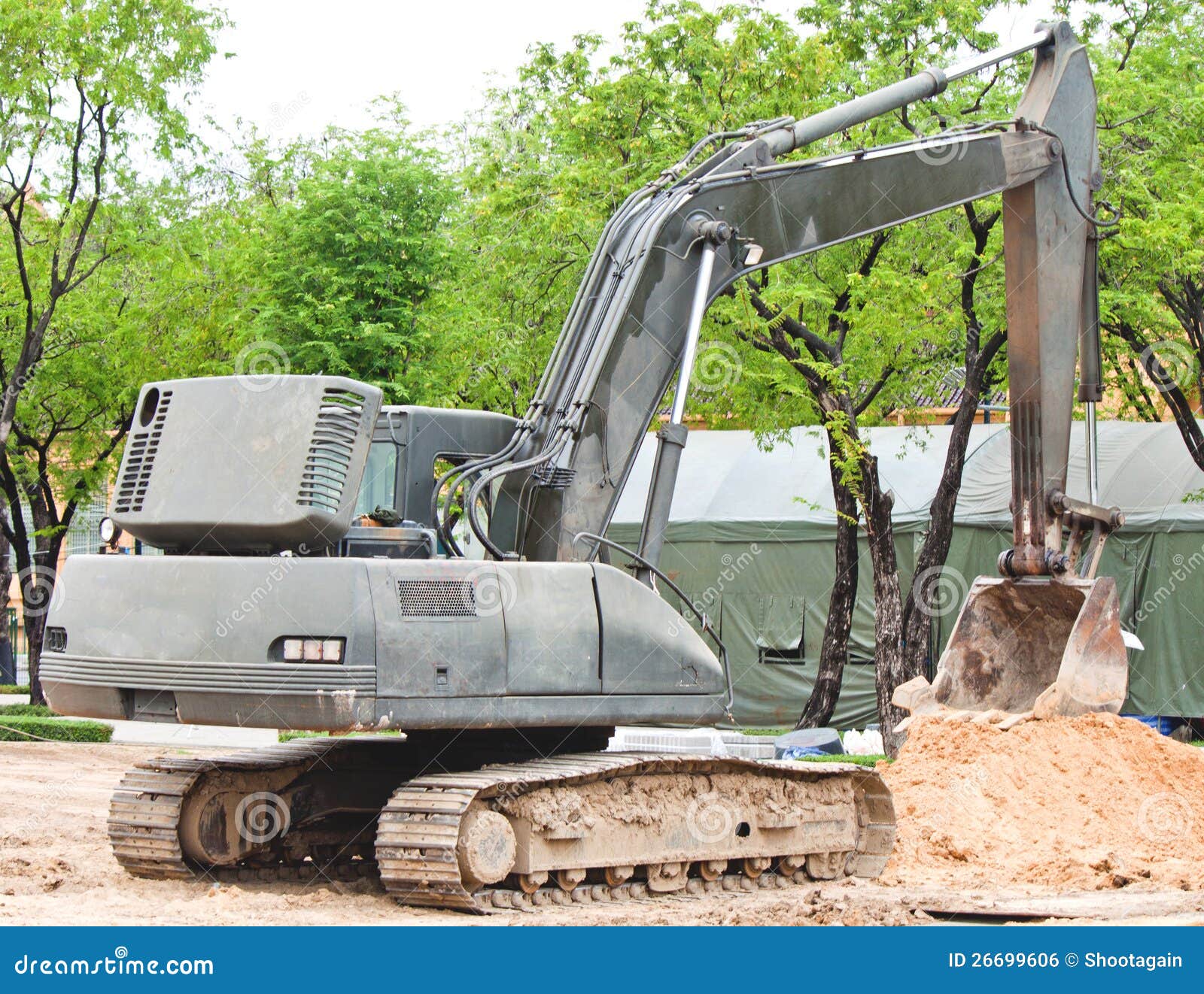 Black backhoe stock photo. Image of mover, sand, shovel - 26699606