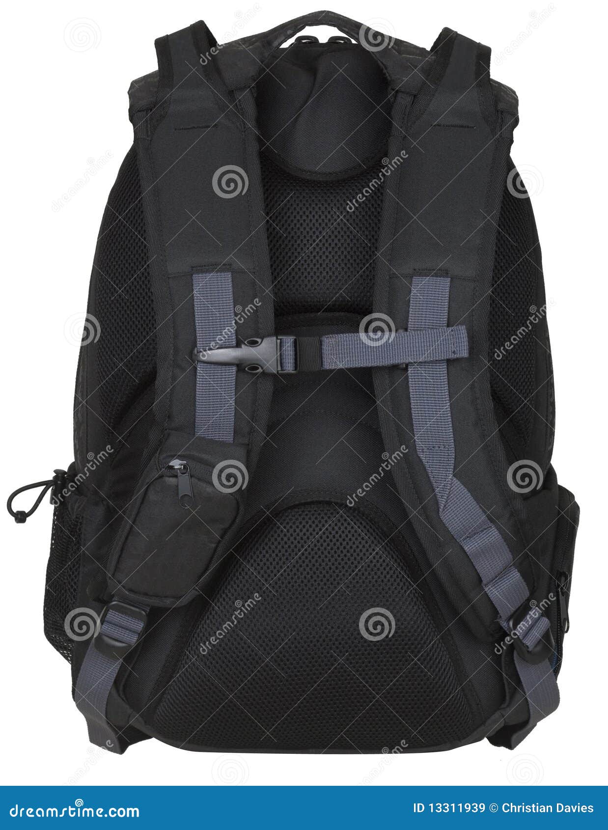Black backpack back stock image. Image of academic, scholastic - 13311939