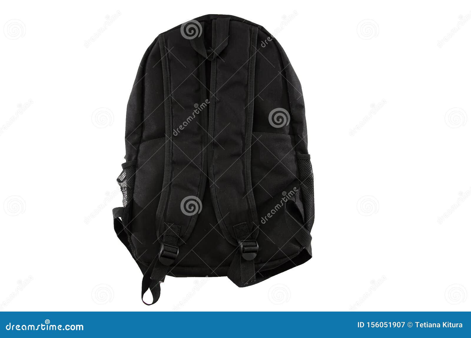 Black Backpack Isolated on White Background Stock Image - Image of ...