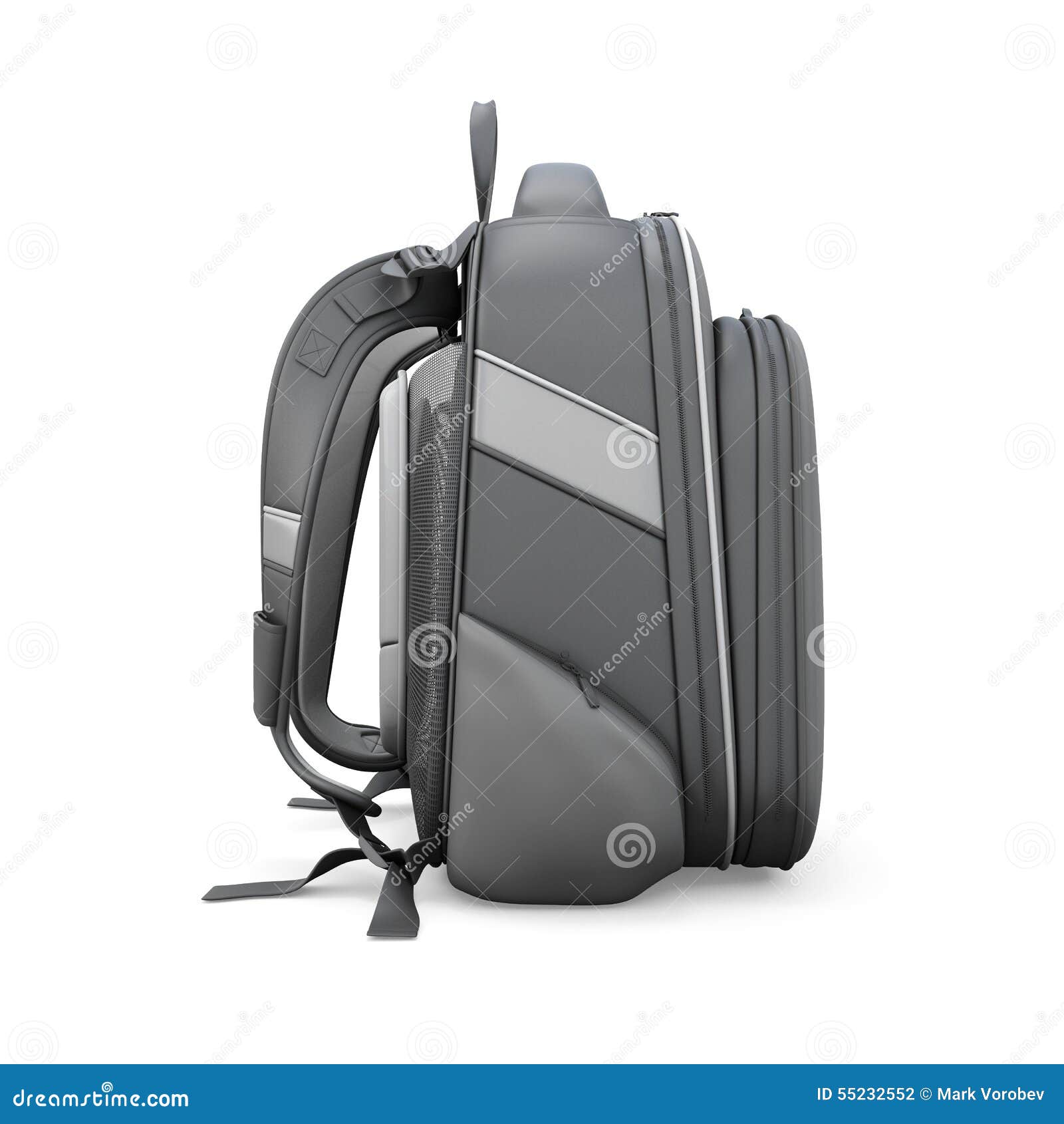 Black Backpack Design. College Or School Rucksack Mockup Vector ...