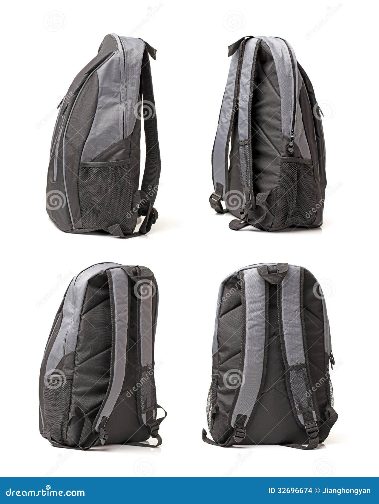 Black backpack stock photo. Image of journey, front, background - 32696674