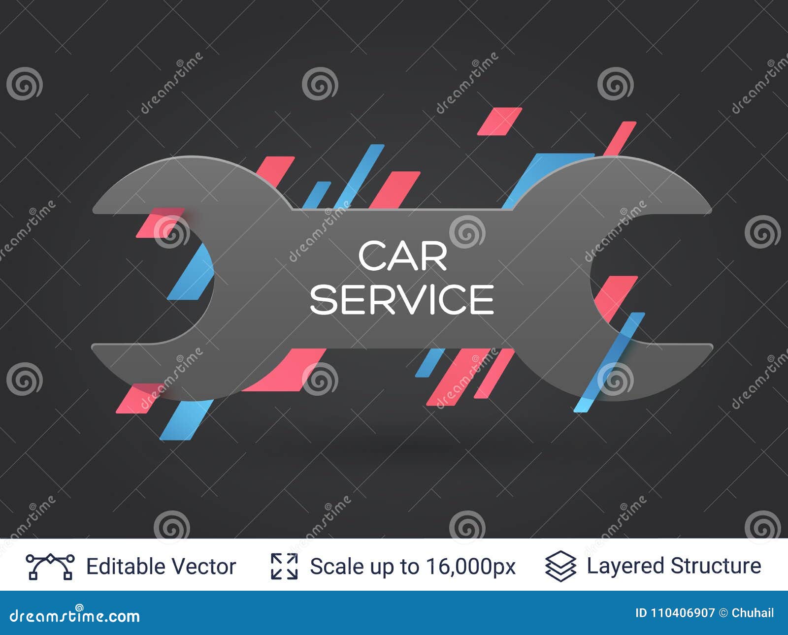 Black Badge Spanner Sticker. Stock Vector - Illustration of service ...