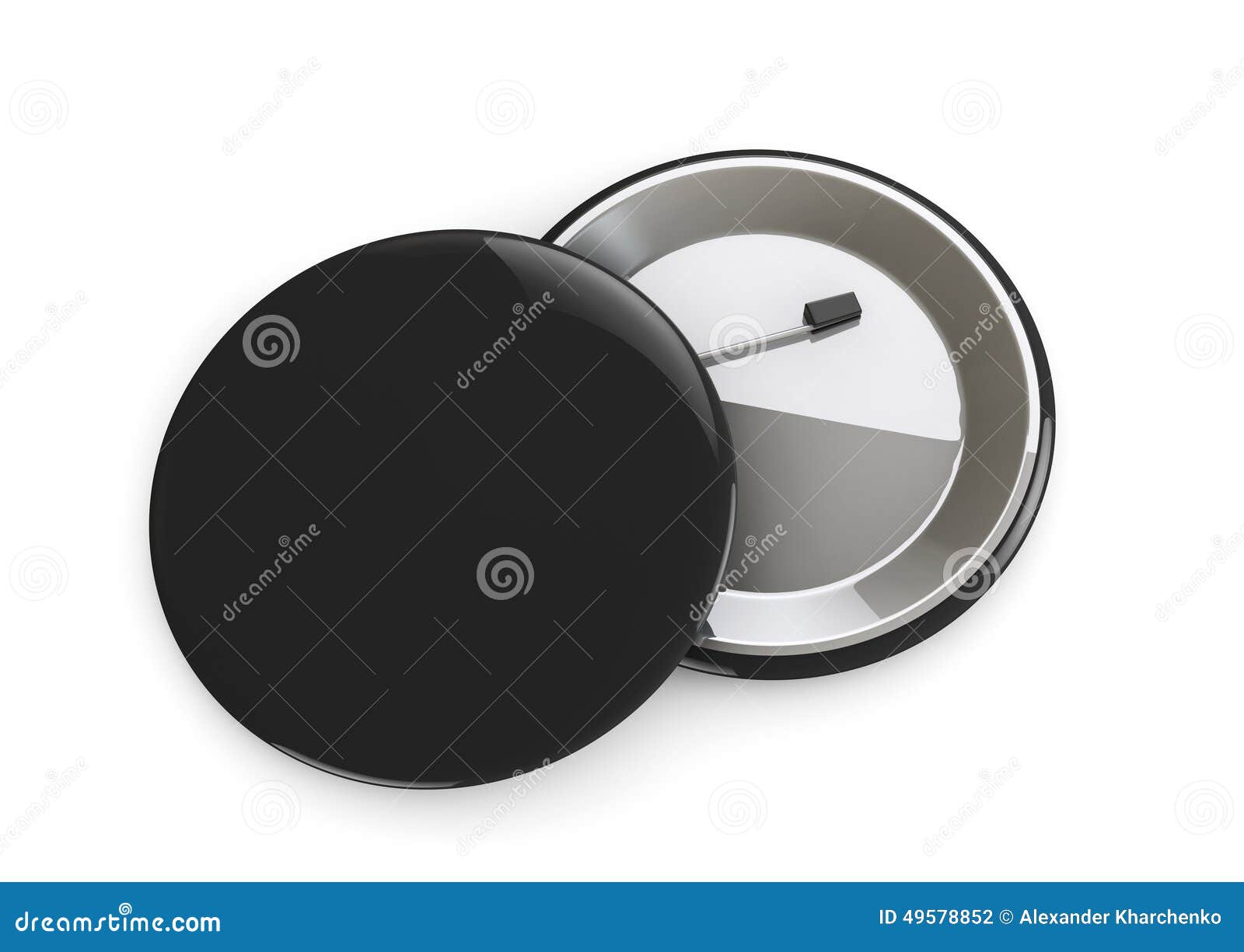 Black Badges Front and Back View Stock Illustration - Illustration of ...