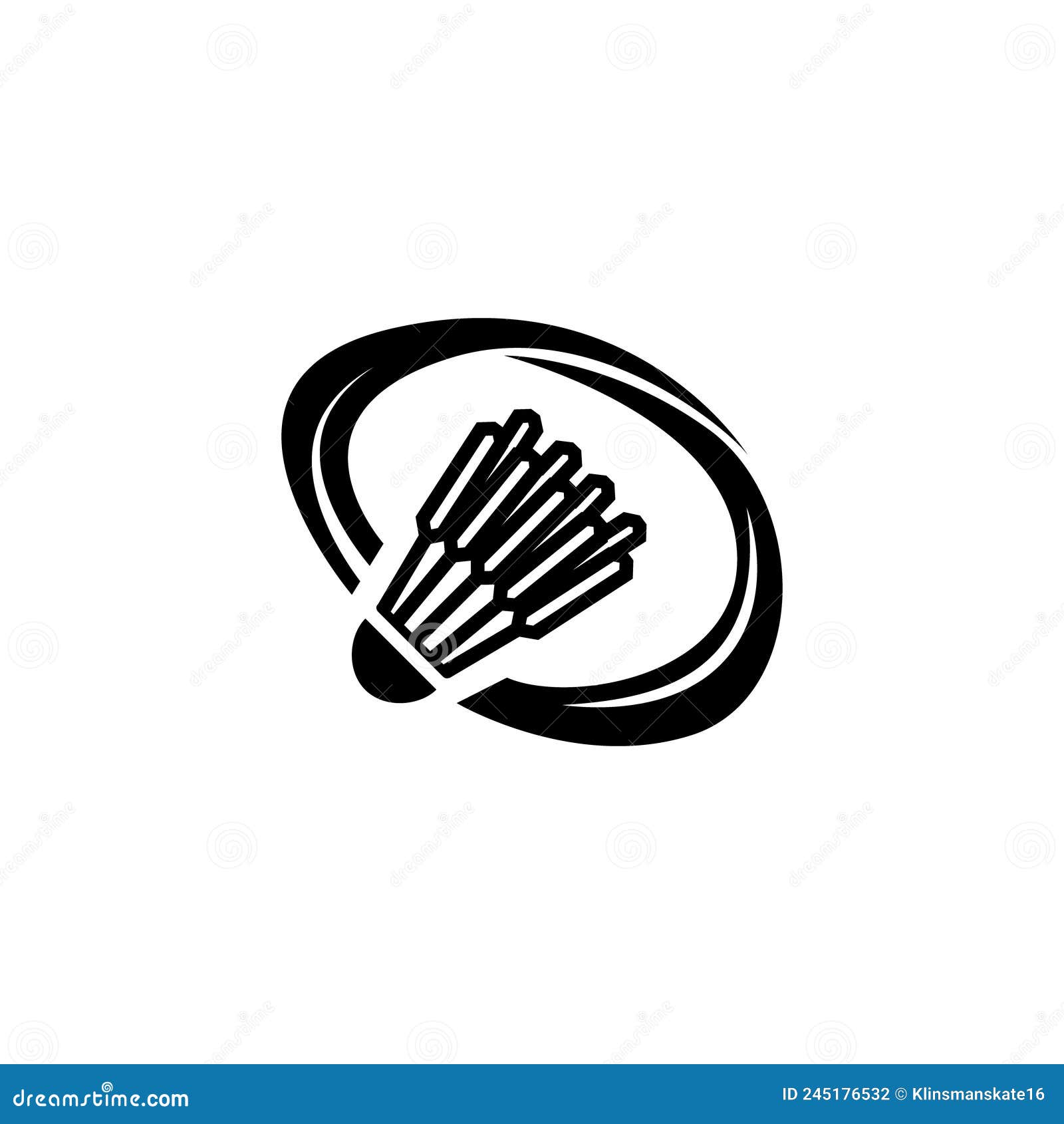 Black Badminton Logogram Template Design Stock Vector - Illustration of ...