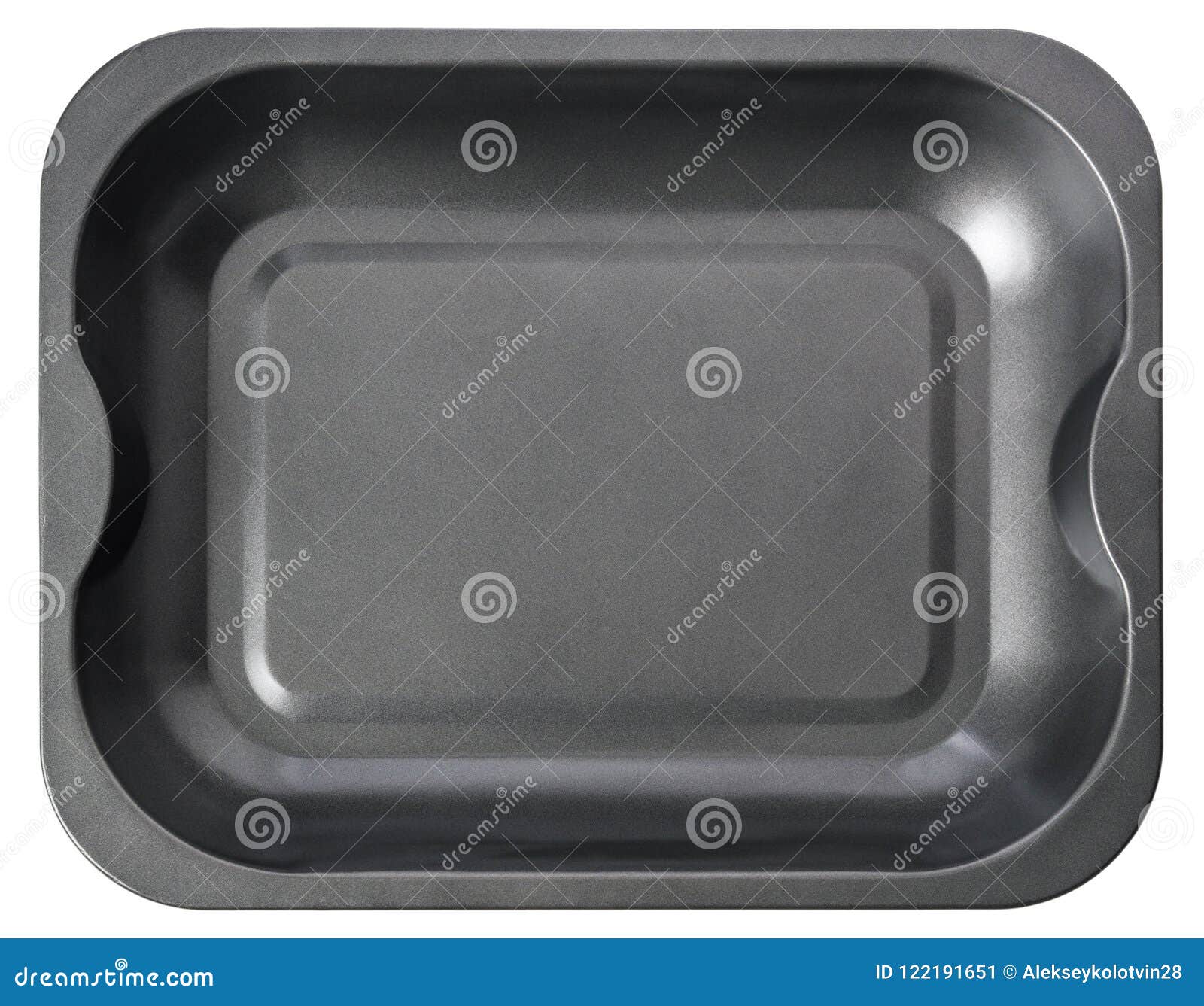Black Baking Tray Isolated on White Background. Top View Baking Stock ...