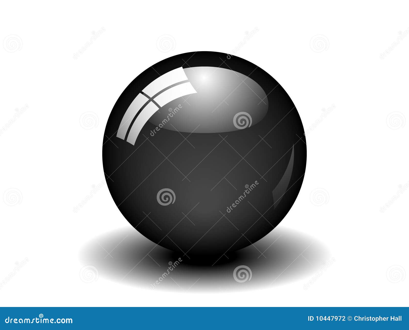 Black Ball stock vector. Illustration of decoration, sphere - 10447972