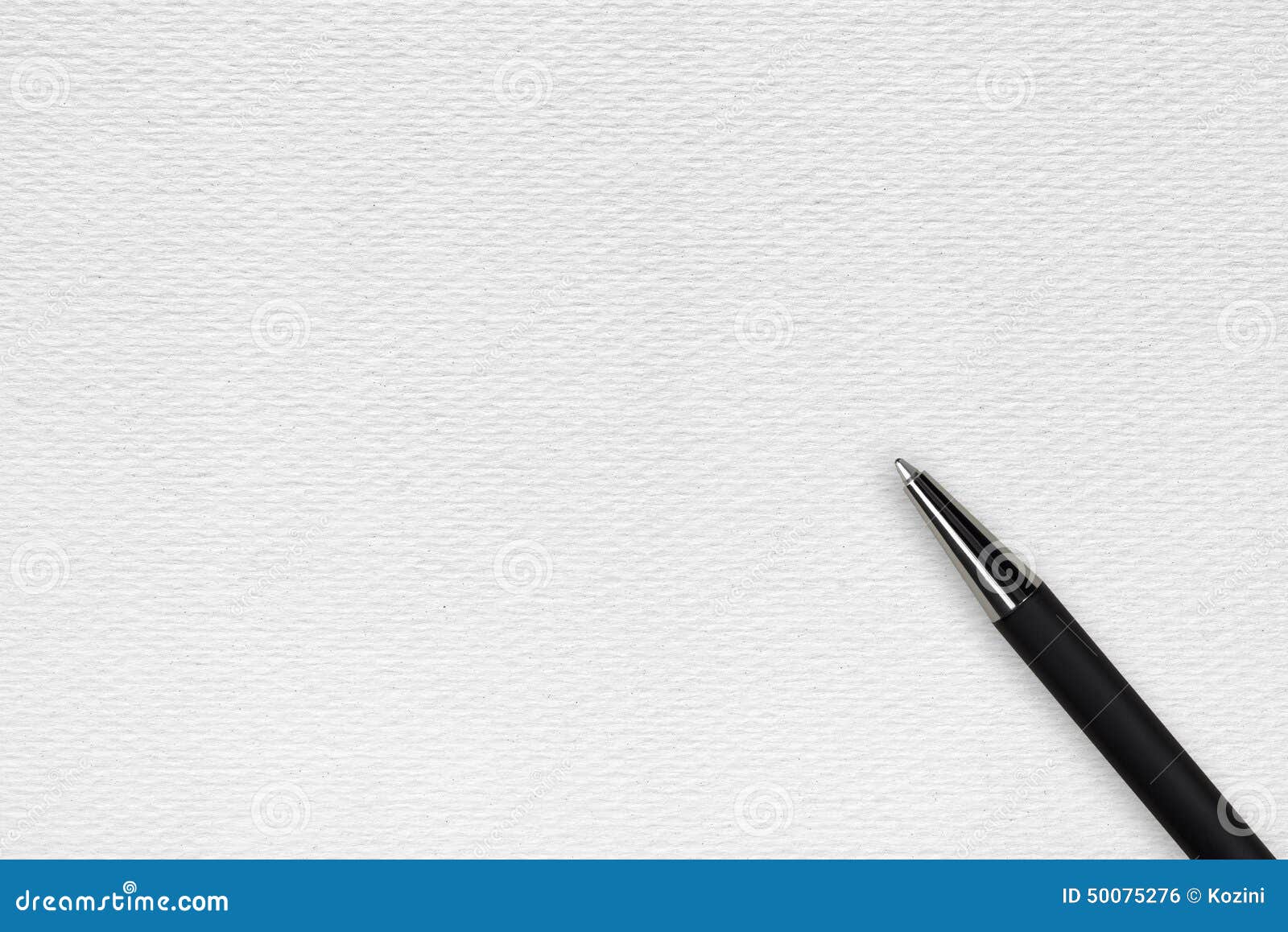 Black Ball Pen on the White Paper Background Stock Photo - Image of ...