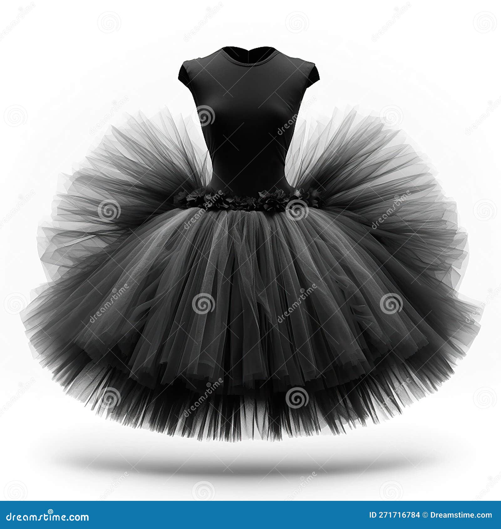 Black Ballet Tutu Isolate on White Background . Stock Illustration ...