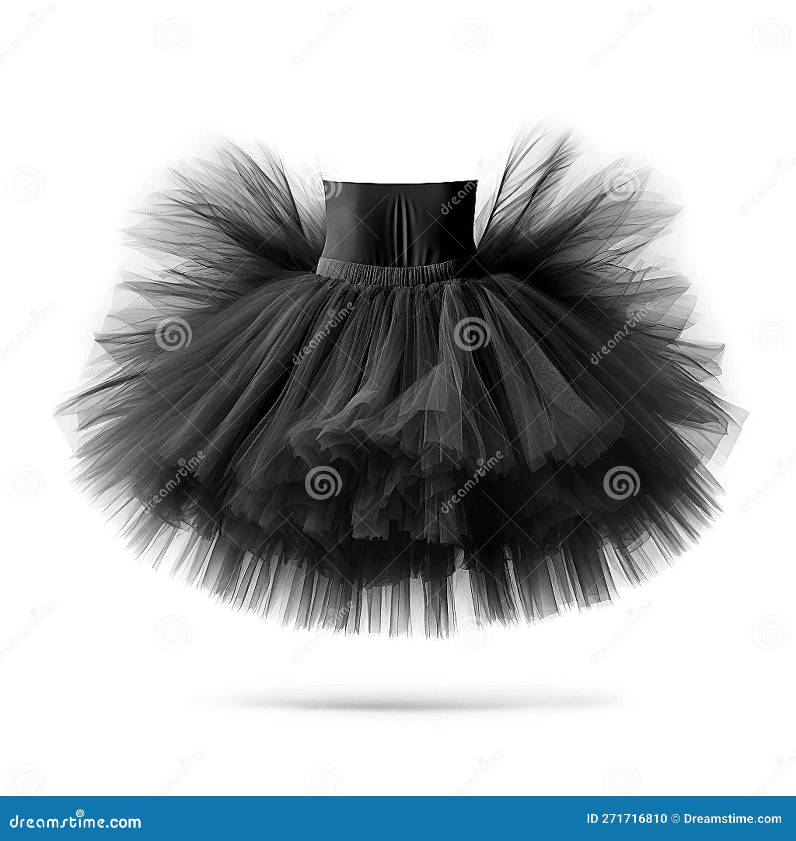 Black Ballet Tutu Isolate on White Background . Stock Illustration ...