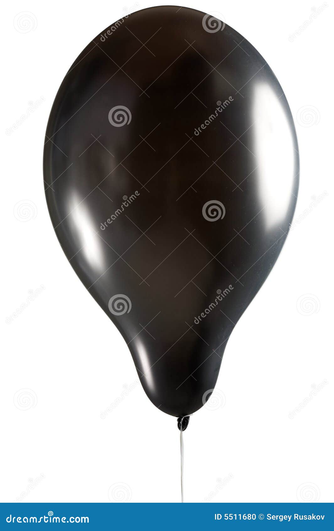 Black Balloon stock photo. Image of black, isolated, ribbon - 5511680