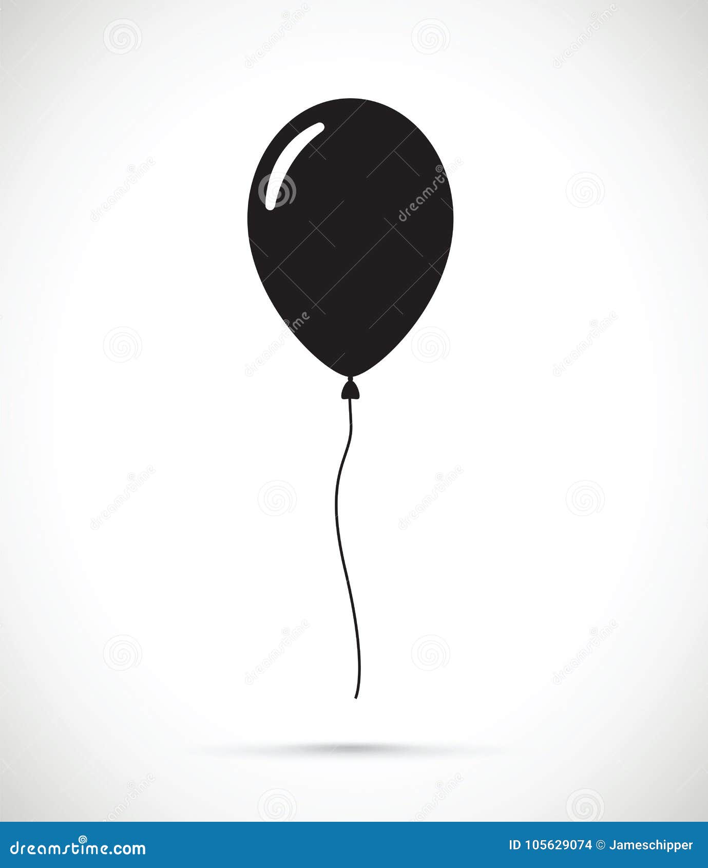 A black balloon stock vector. Illustration of celebration - 105629074