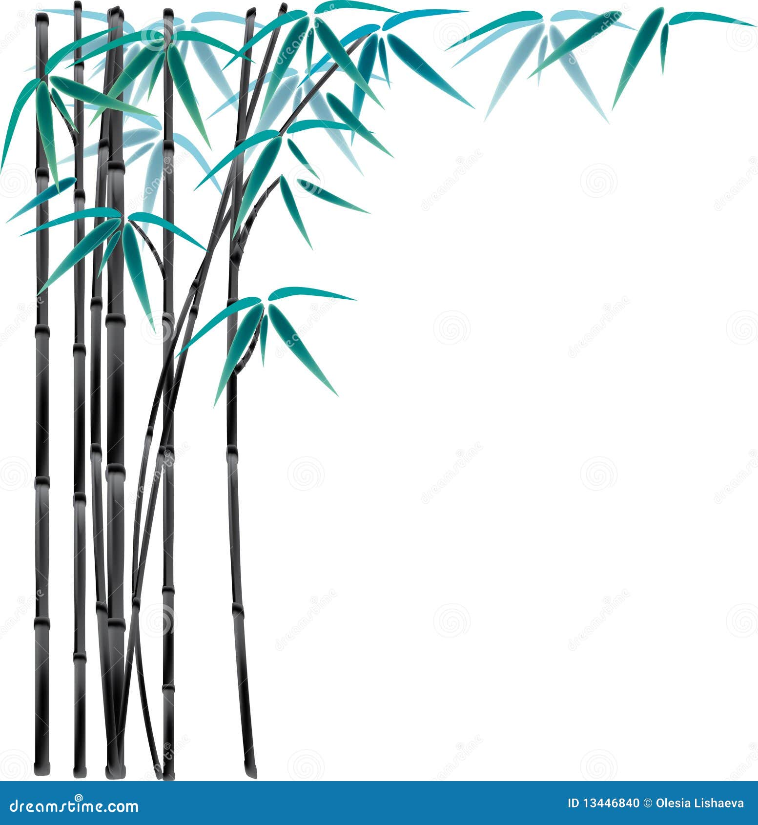 Black bamboo stock vector. Illustration of form, background - 13446840